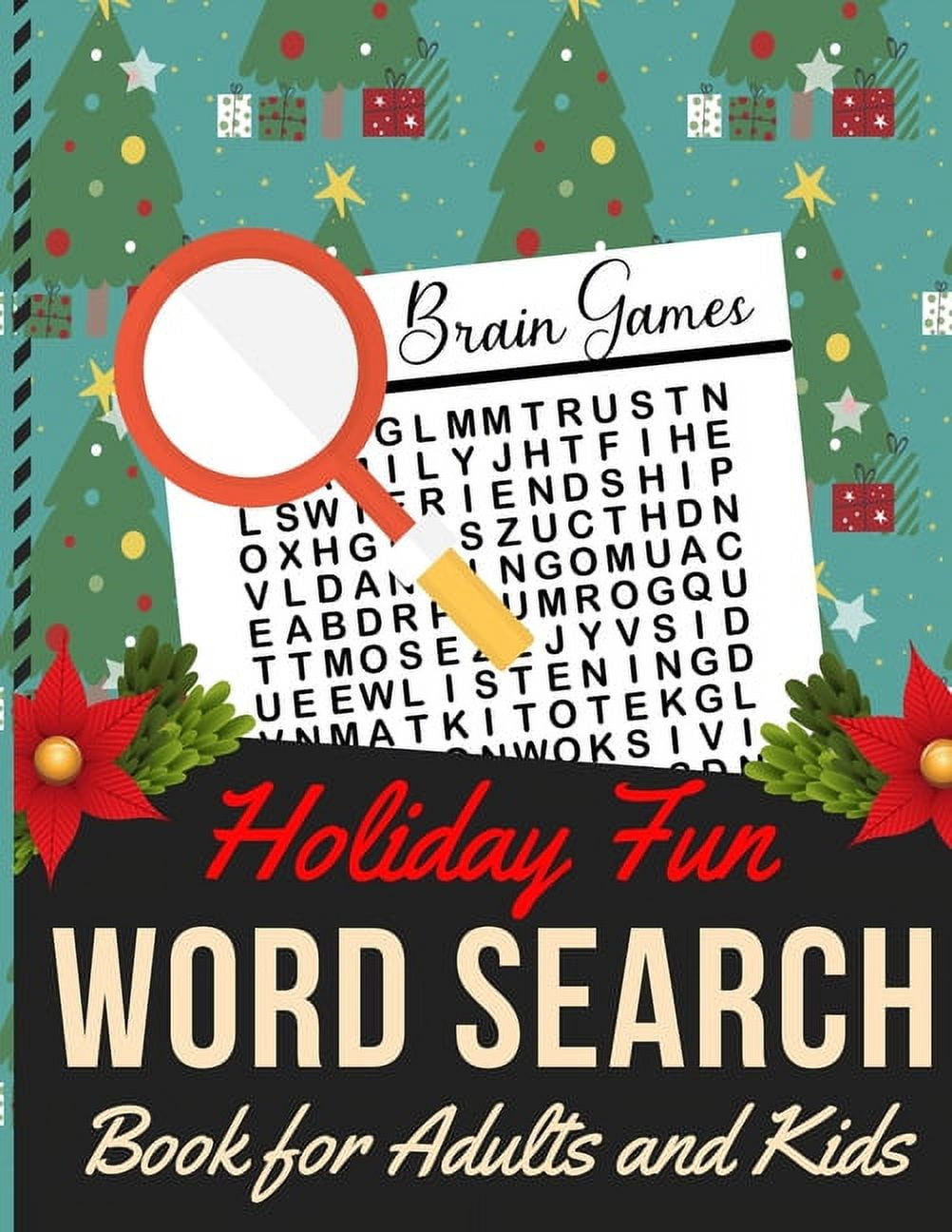 Holiday Fun Word Search Book for Adults and Kids: Holiday themed word ...