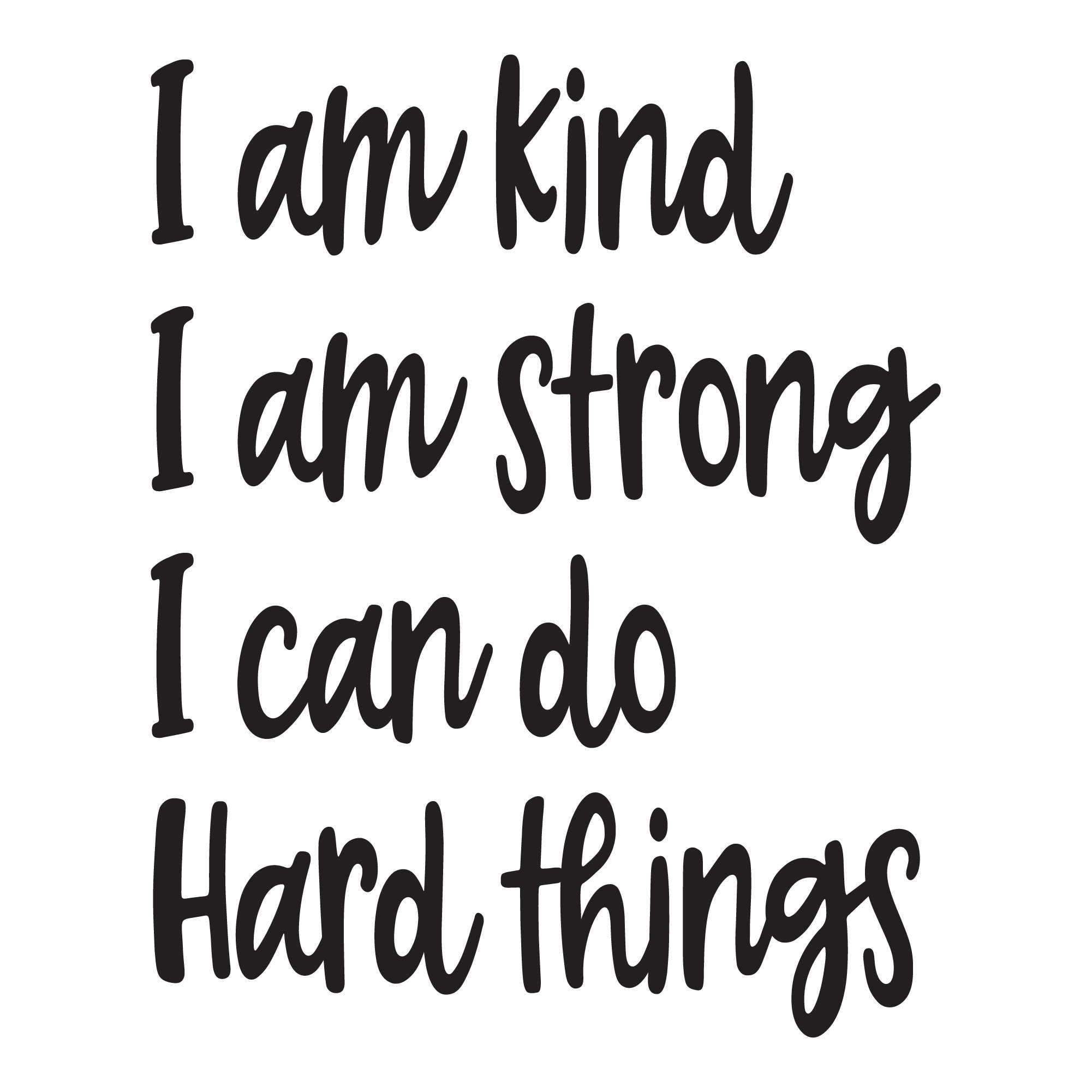 Holiday Gift Boys I am Strong I can do Hard Things Encouraging Quotes ...