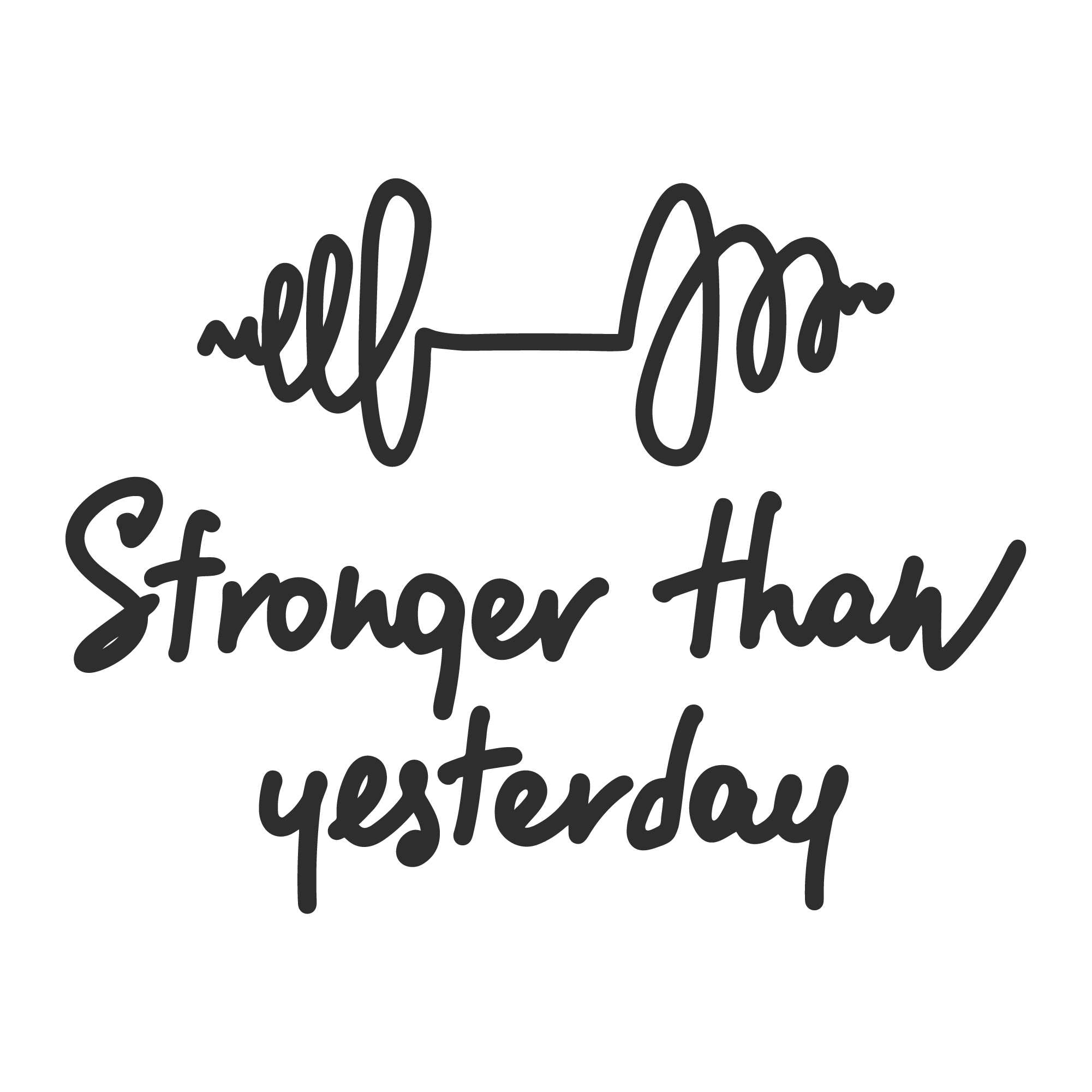 Holiday Gift Boys Stronger than yesterday Active Quotes & Sayings Wall ...