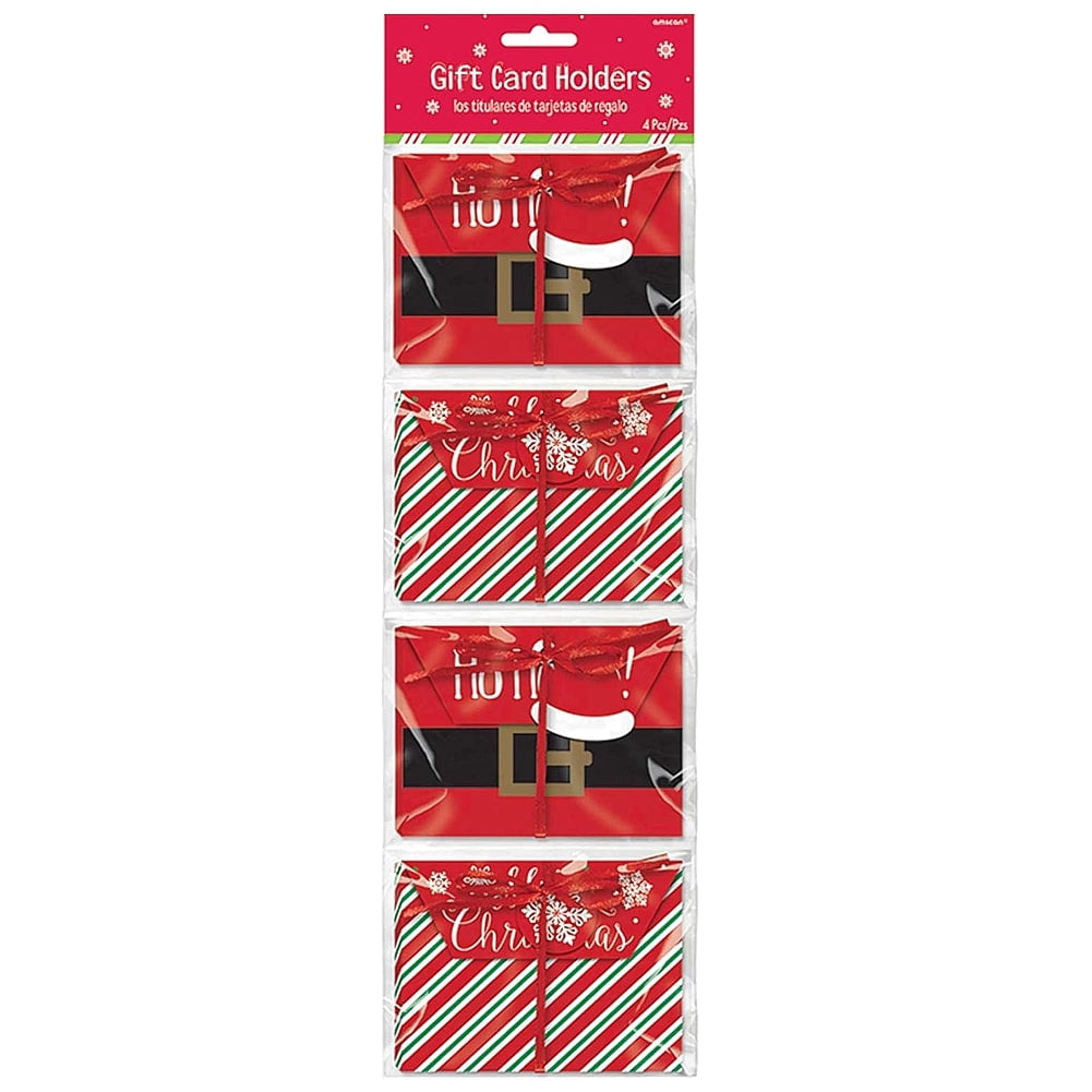 Holiday Gift Card Holders -Assorted - 4 1/2" x 3 1/4" - Pack of 8 ...