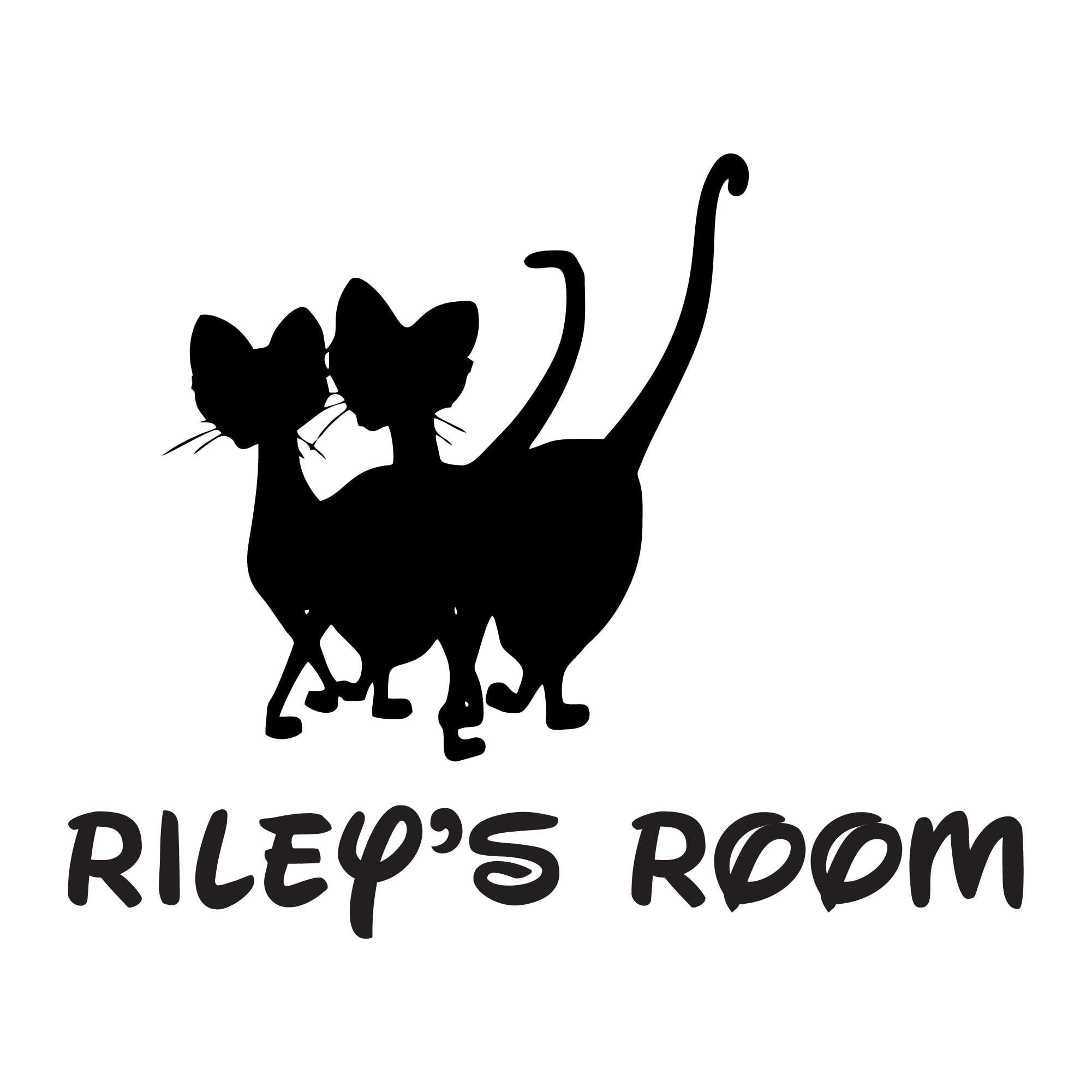 Holiday Gift Children Adorable Cartoon Wall Decal Decoration Cat Lady ...