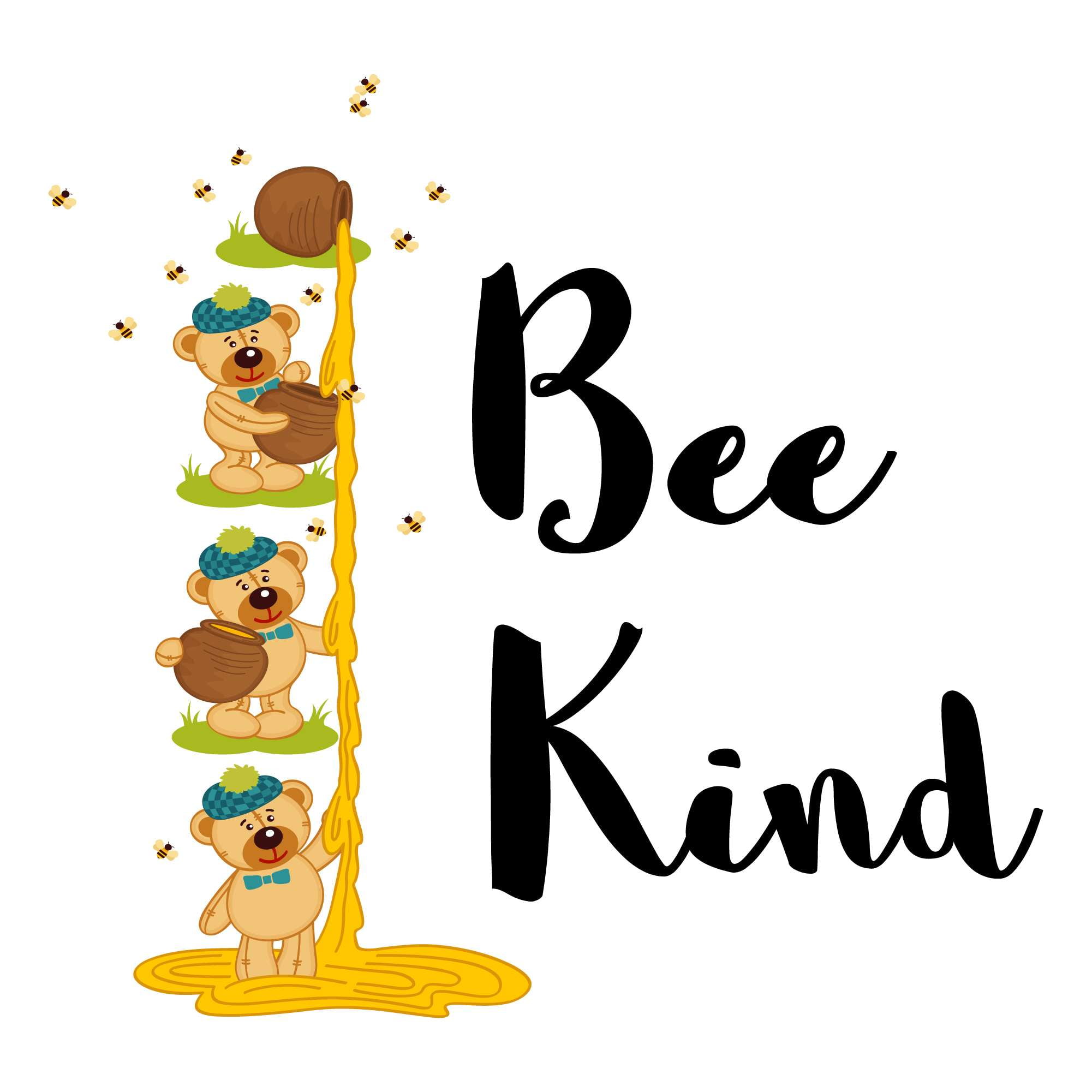 Holiday Gift Children Bee Kind Cute Cartoon Wall Decal Decoration ...