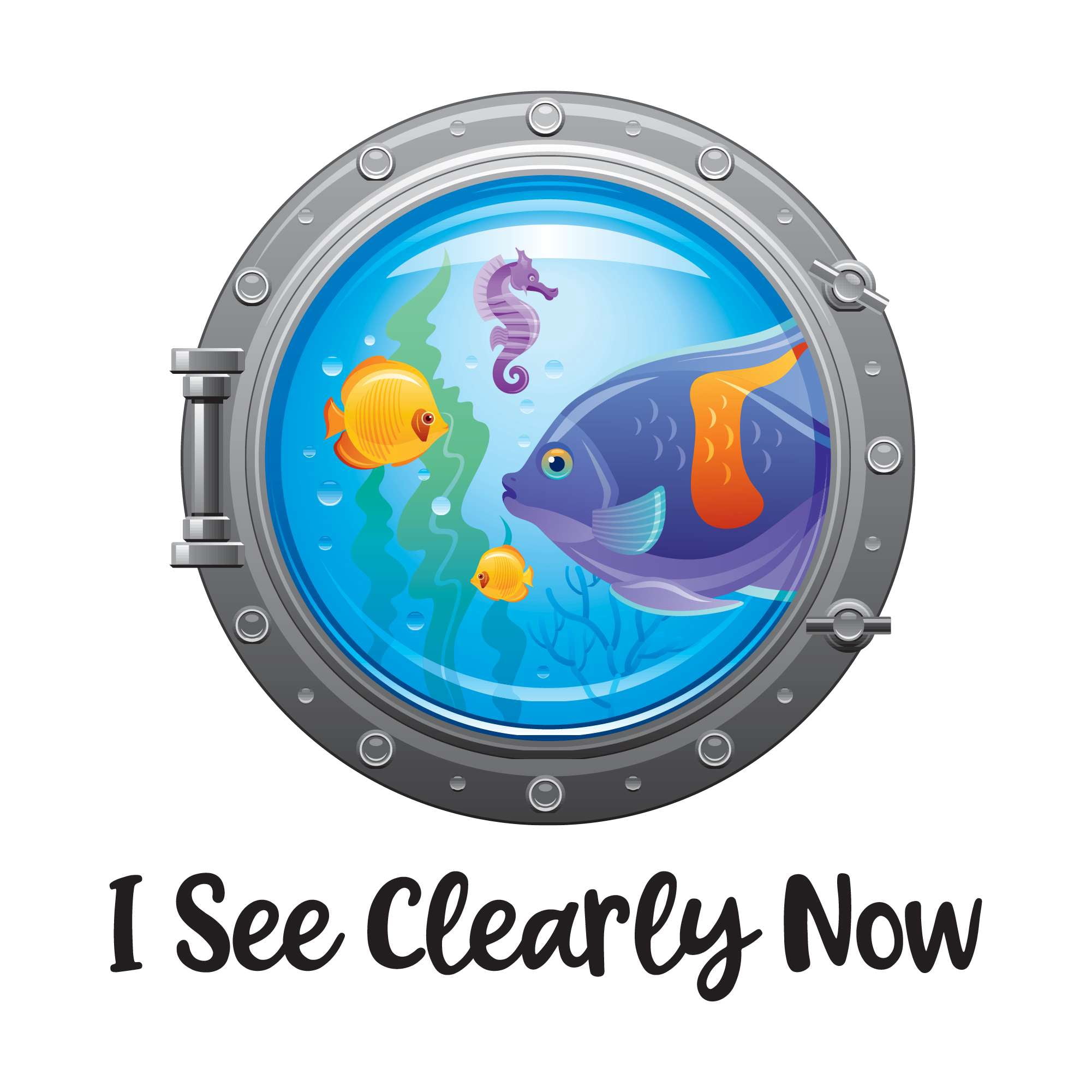 Holiday Gift Children I see clearly now Cute Cartoon Wall Decal ...