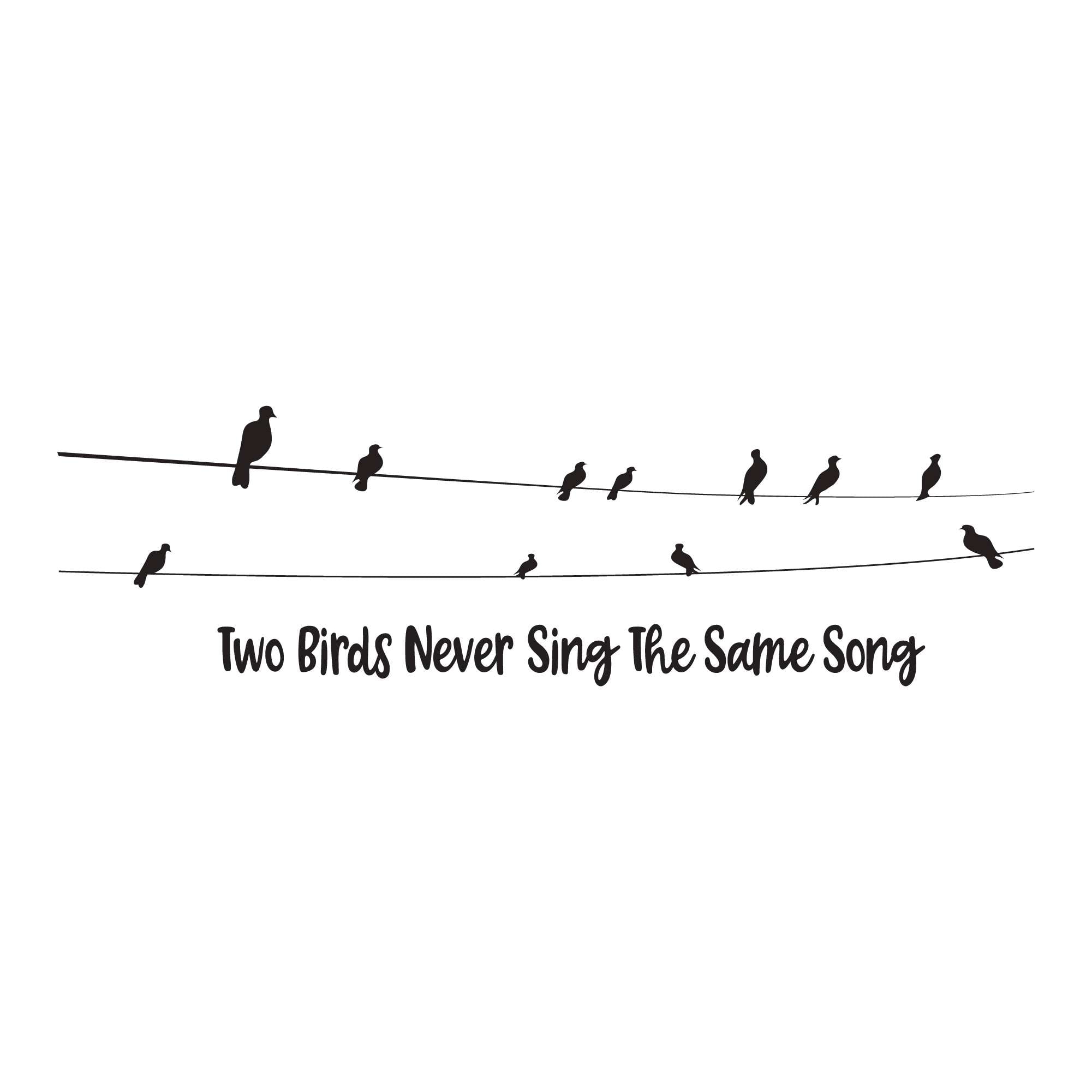 Holiday Gift Children Two Birds never sing the same Song Cute Quotes ...