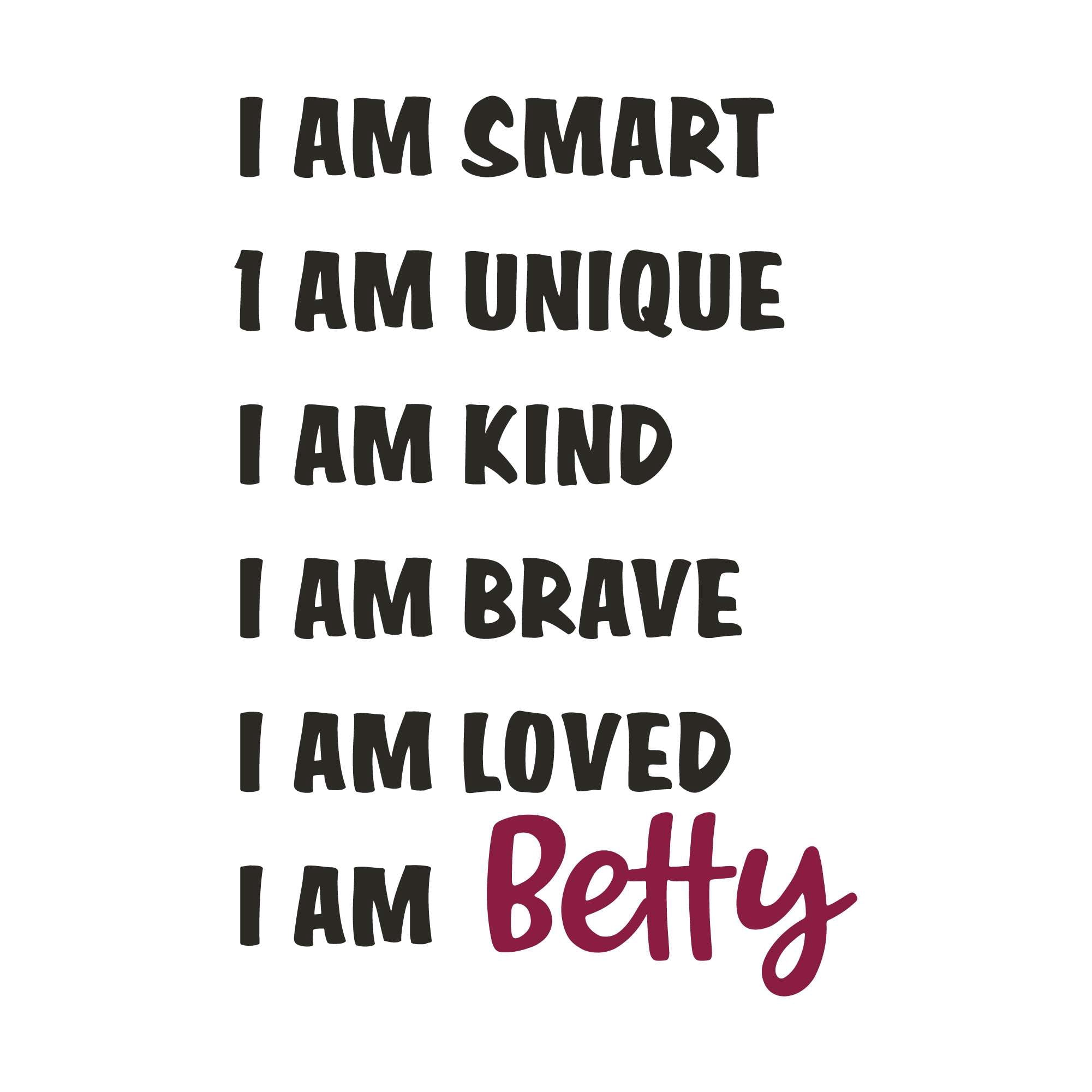Holiday Gift Girls I am Smart I am Unique I am Kind Inspirational ...