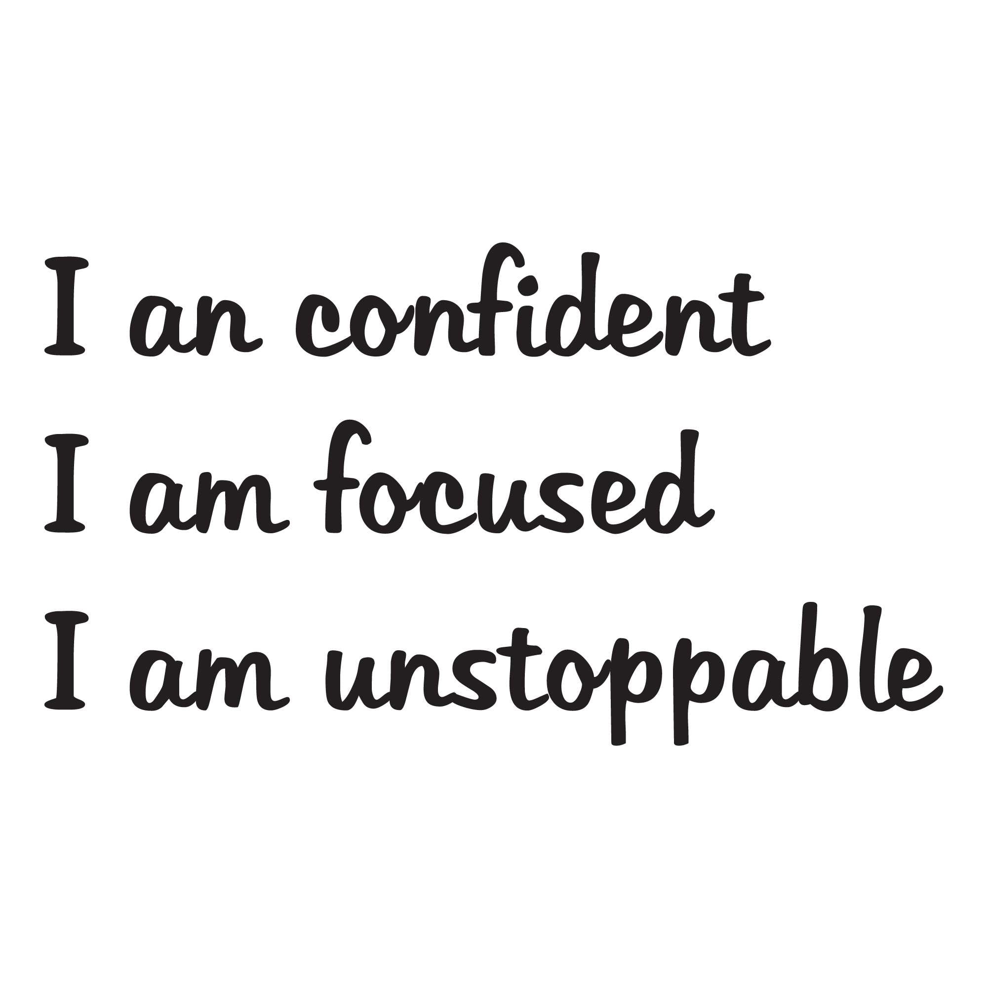 Holiday Gift Girls I am confident, I am Focused Precious Quotes ...