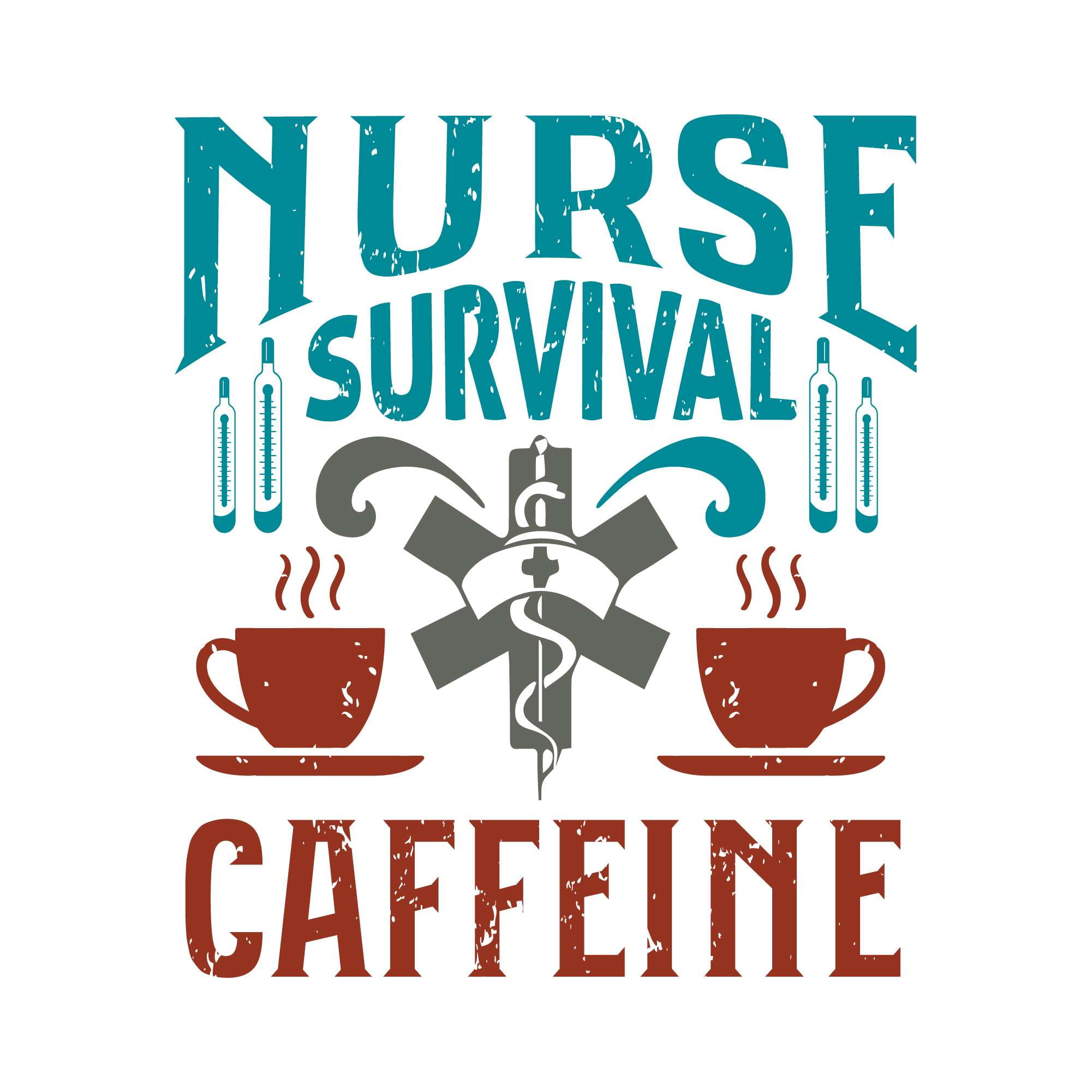 Holiday Gift Girls Nurse survival Caffeine Cute Quotes & Sayings Wall ...