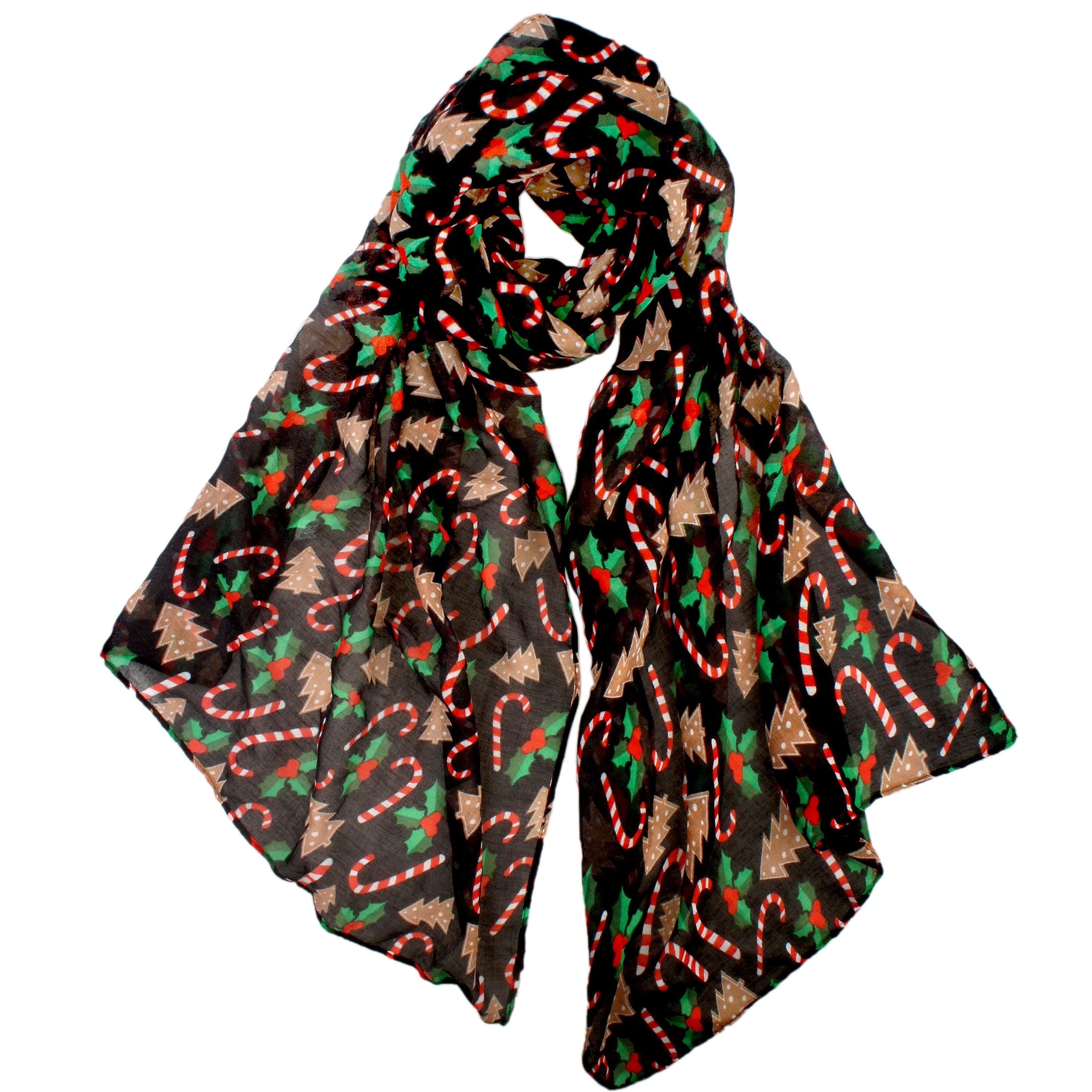 Holiday Gift Packed Soft Lightweight Sheer Fall Winter Christmas Scarf ...