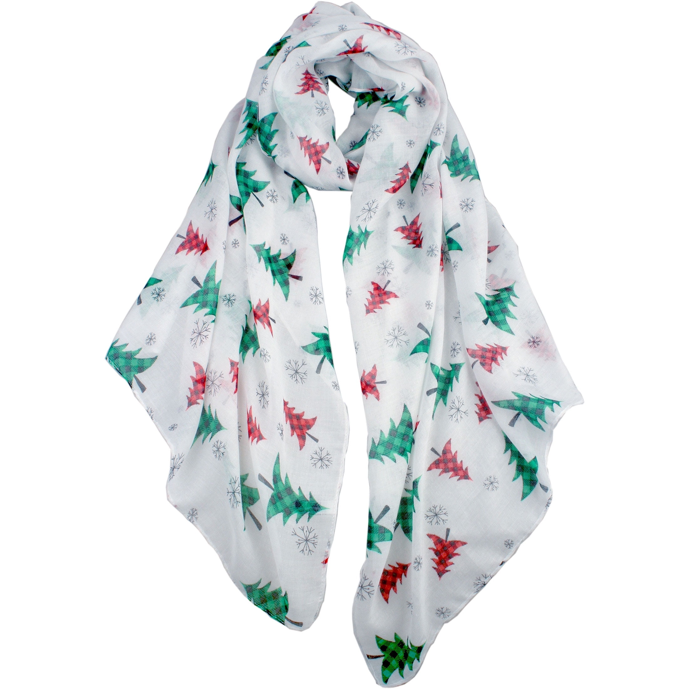 Holiday Gift Packed Soft Lightweight Sheer Fall Winter Christmas Scarf ...