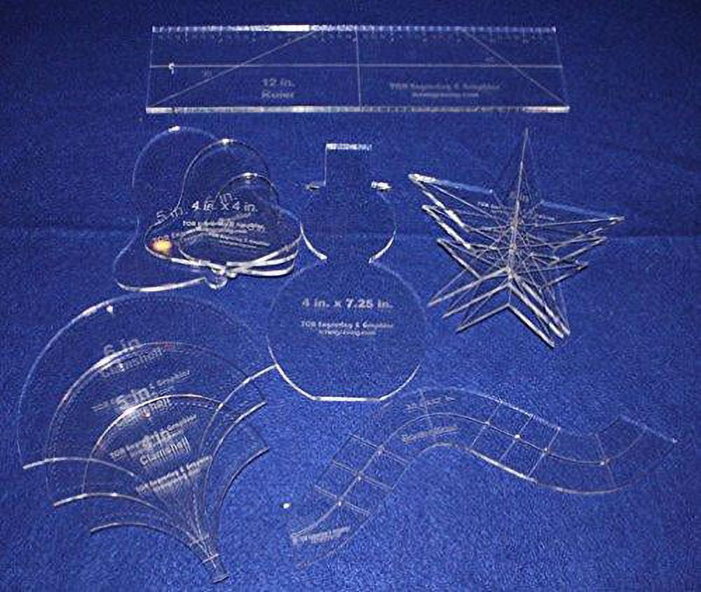 Holiday Gift Set - 1/4" Acrylic-- 12 Pieces -Quilting Templates ...
