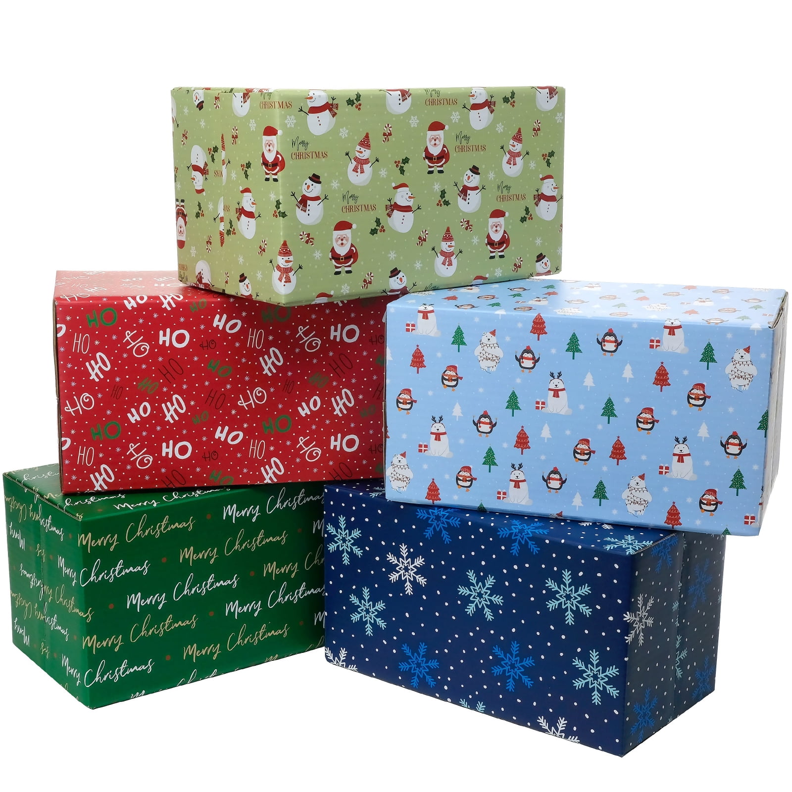 Holiday Gift Shipping Boxes (Whimsical, Medium 10 Pack) - Walmart.com