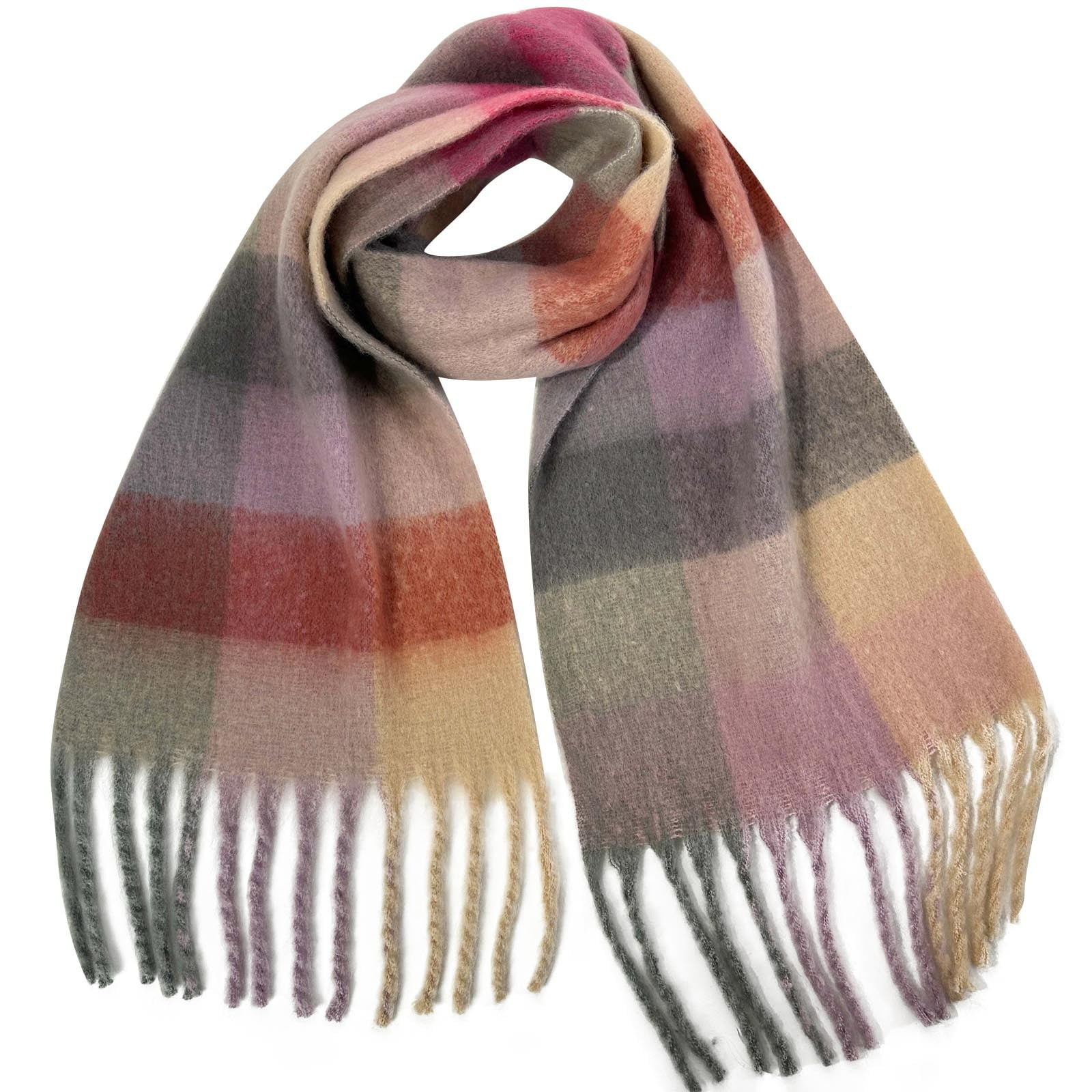 Holiday Gifts! Titcea Winter Scarf for Women Thicken Tassels ...