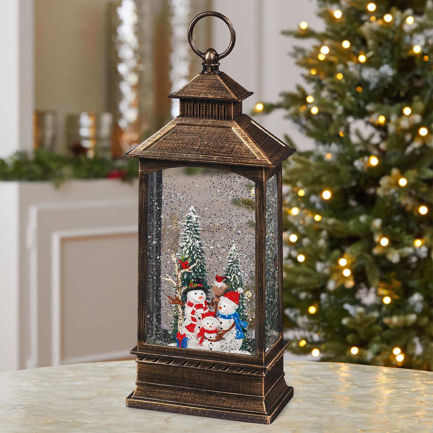 Holiday Glitter Lantern with LED Light - Walmart.com