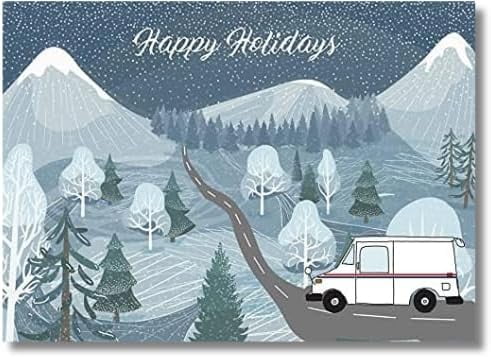 Holiday Greeting Cards from Mail Carrier - Postal Worker Christmas ...