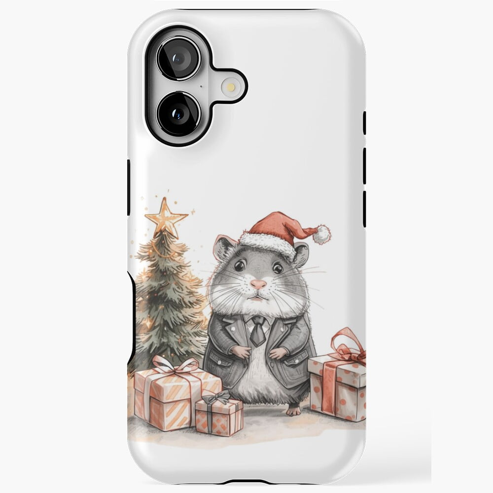 Holiday Hamster Office Party Vibe Phone Case 17 16 15 14 13 12 11 Pro ...