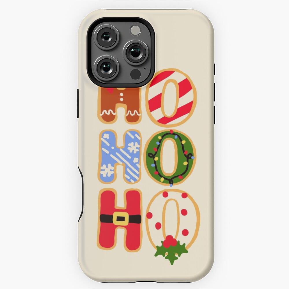 Holiday Ho Ho Ho Cookie Phone Case for iPhone 11 12 13 14 15 16 17 Pro ...