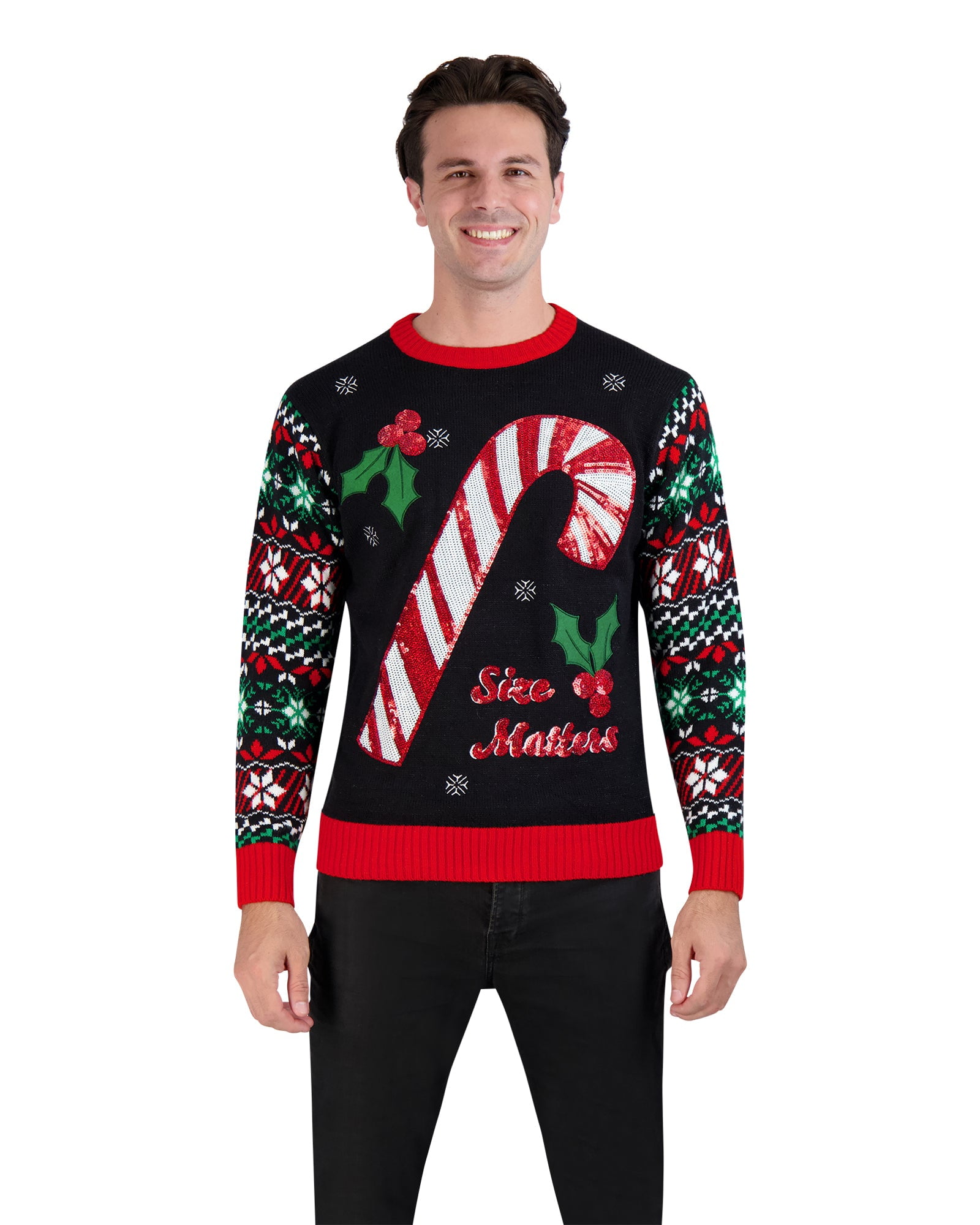 Holiday Hype Men's Festive Ugly Christmas Holiday Party Pull Over ...