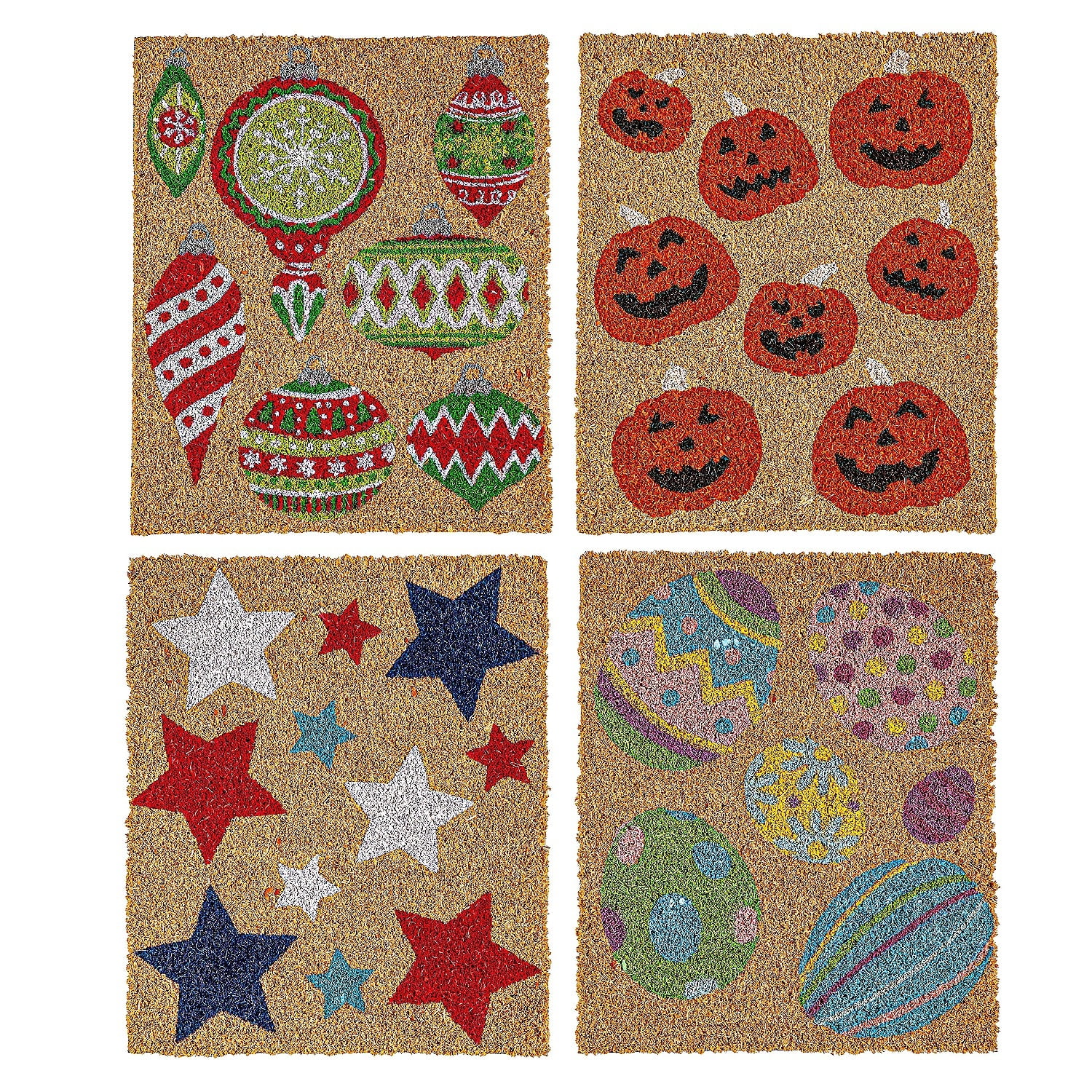 Holiday Icon Interchangeable Coir Mat Panel, Set of 4: Easter ...