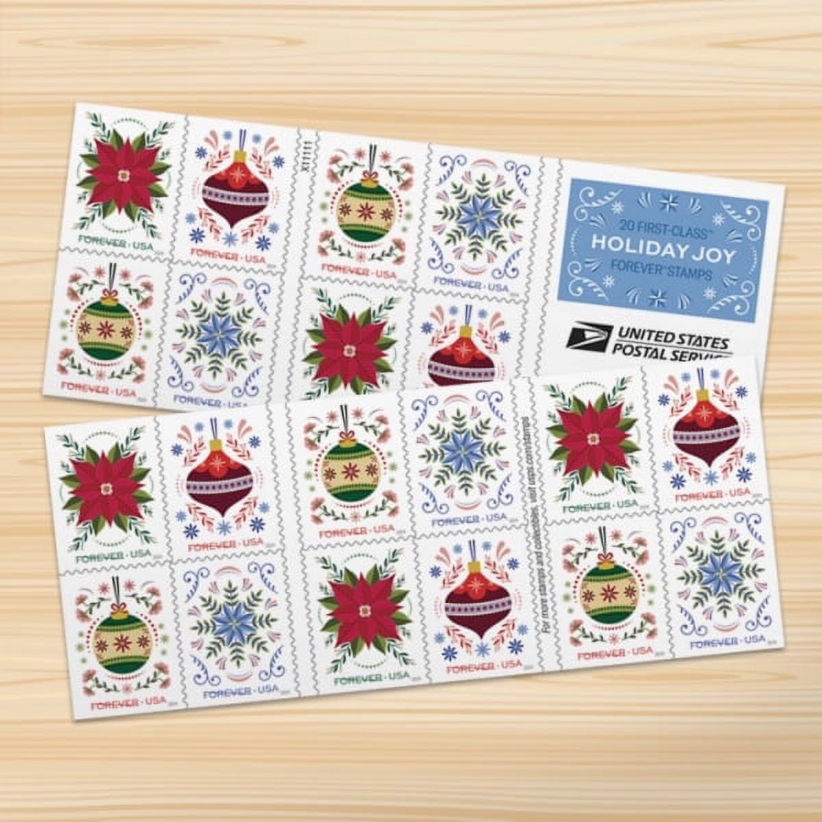 Holiday Joy Forever Postage Stamp 5 Books of 20 First Class US Postal ...