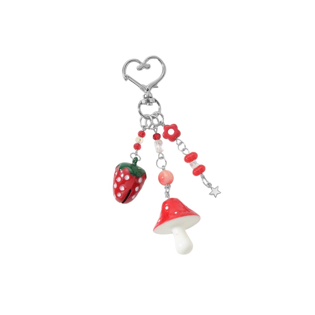 Holiday Keychain Decors Strawberry Bells Star Mushroom Designs ...