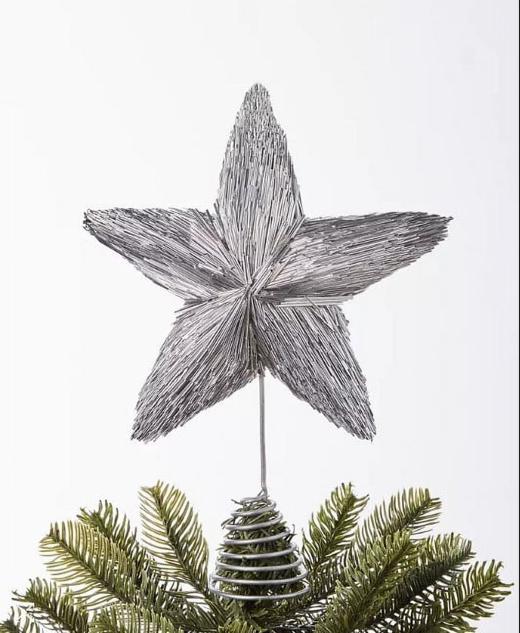 Holiday Lane Cozy Christmas Sliver Star Tree Topper - Walmart.com