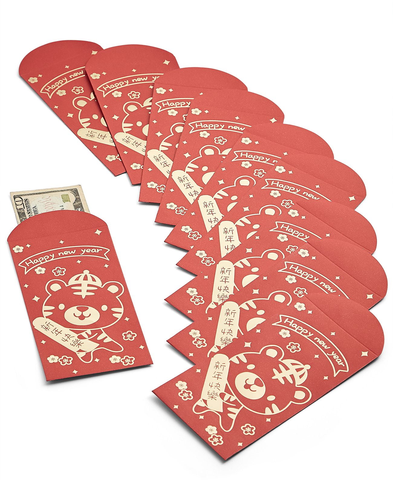 Holiday Lane Lunar New Year Red Packet Gift Envelopes, Set of 10 ...