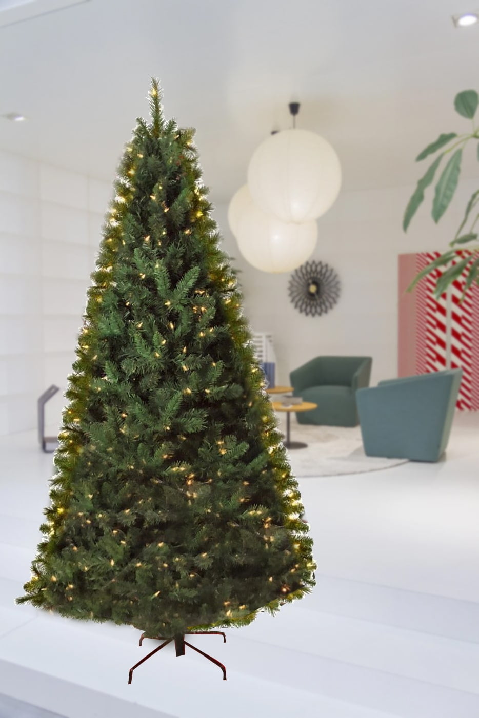 Holiday Lane Multi-Function LED Christmas Tree 7.5 Foot 600 Clear ...