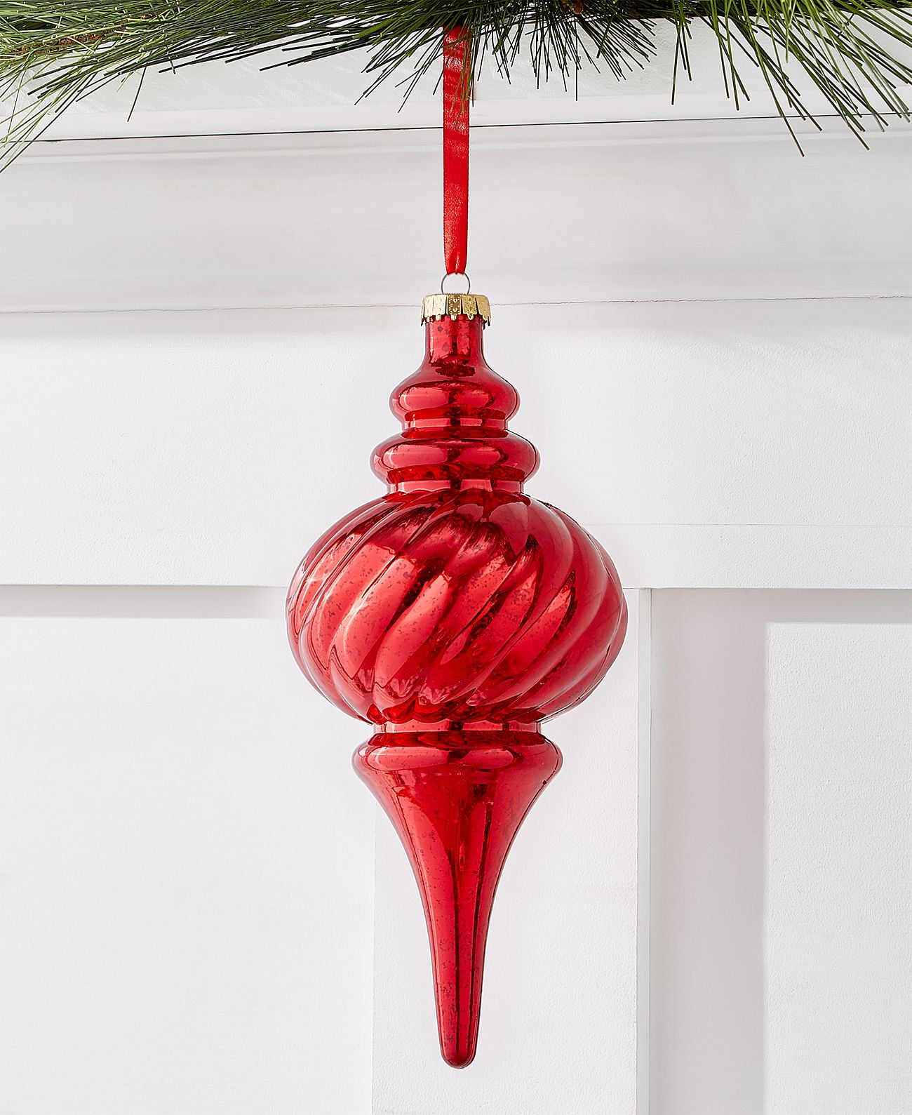 Holiday Lane Ruby Holiday Oversized Red Finial Ornament - Walmart.com