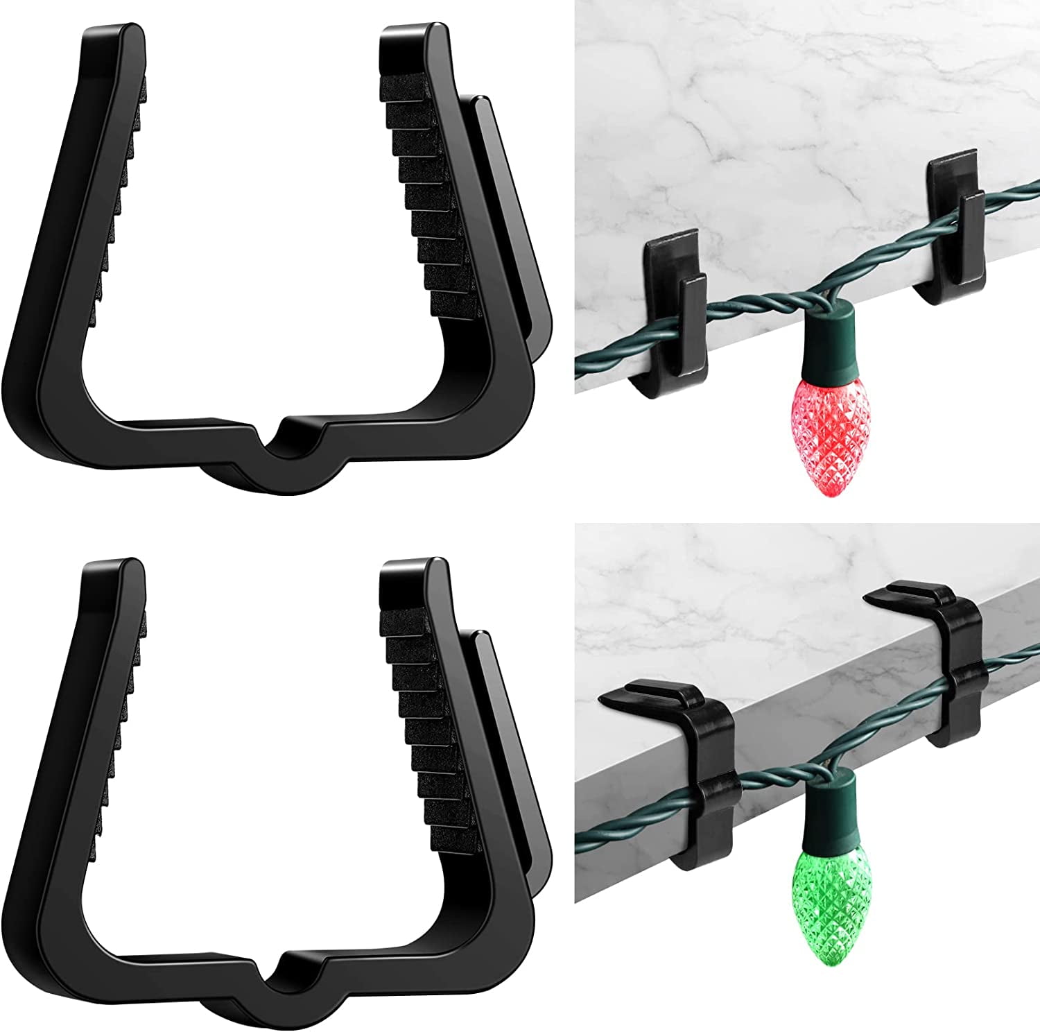 Holiday Light Clips Outdoor Hooks Christmas 1 5/8 Inch Fascia Boards ...