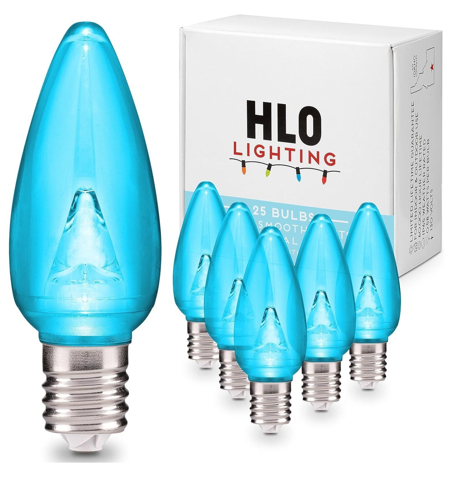 Holiday Lighting Outlet Smooth C9 Christmas Lights | Teal LED Light ...