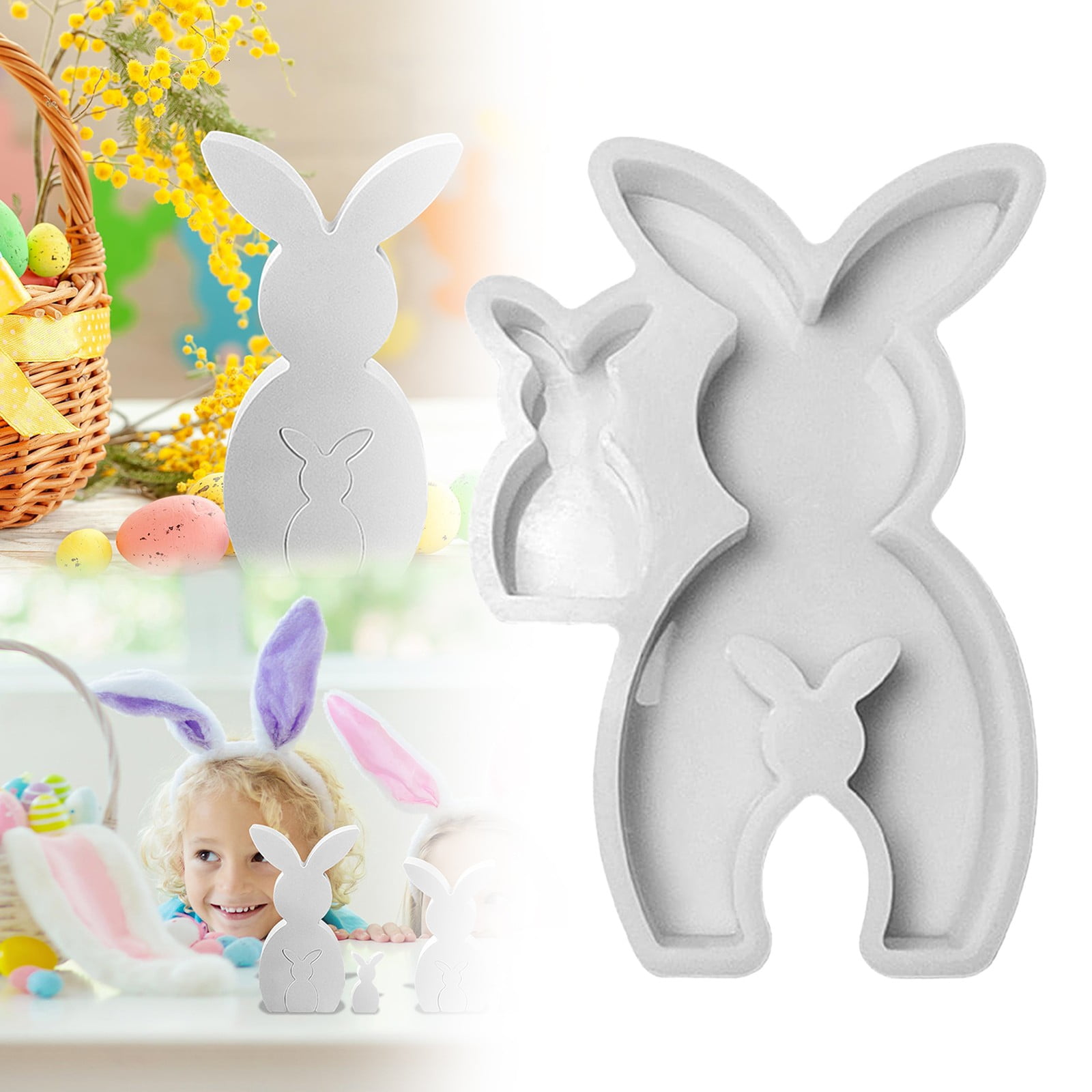Holiday Limited Edition！ Silicone Moulds Easter Moulds Easter Bunny ...
