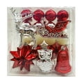 Holiday Living 26 Count Shatterproof Red, White and Silver Ornament Set ...