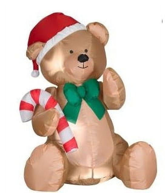 Holiday Living 3.5-FT Tall Lighted Christmas Teddy Bear Christmas ...