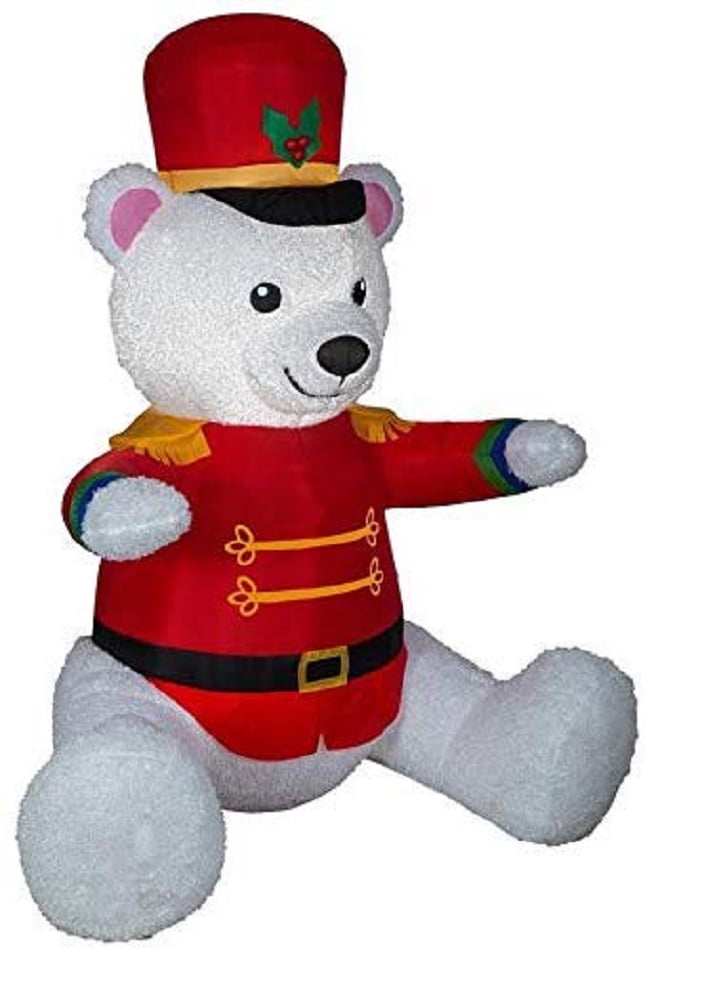 Holiday Living 7 FT Airblown Inflatable Nutcracker Bear Christmas ...