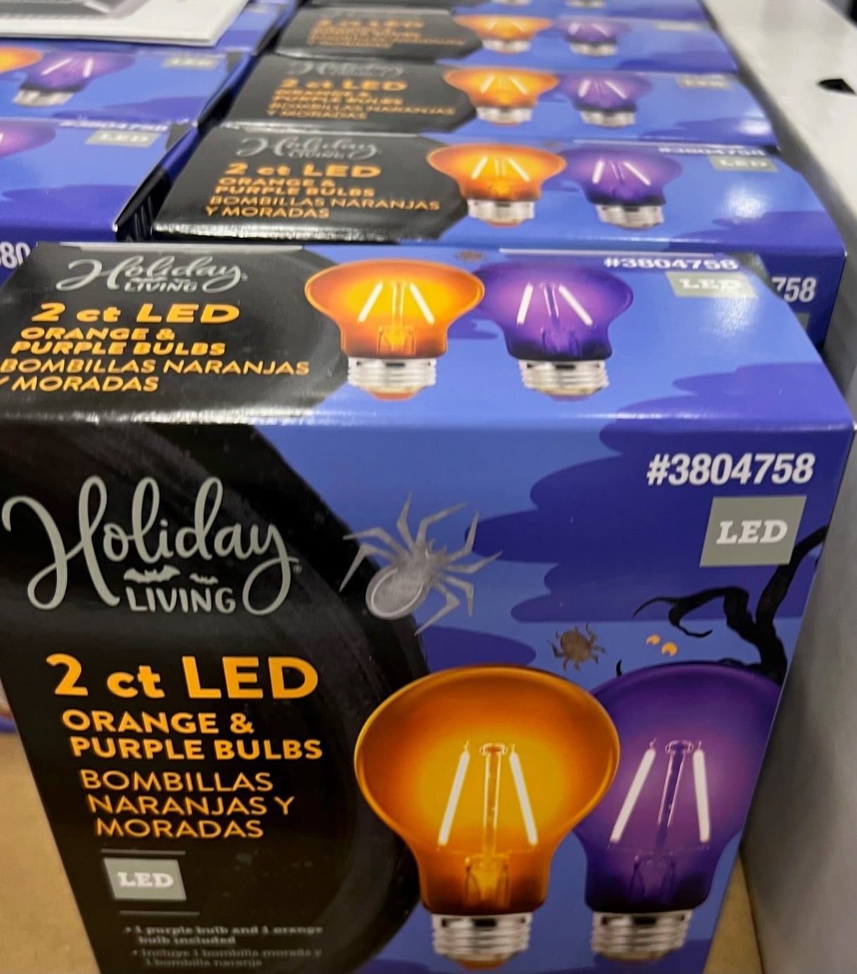 Holiday Living 25W EQ A19 Orange/Purple LED Bulb (2-Pack), Model ...