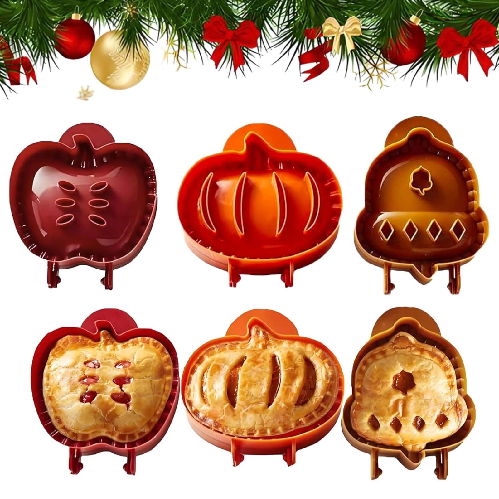 Holiday Mini Pie Mold, Dough Presser Pie Molds, Party Food Apple Pie ...