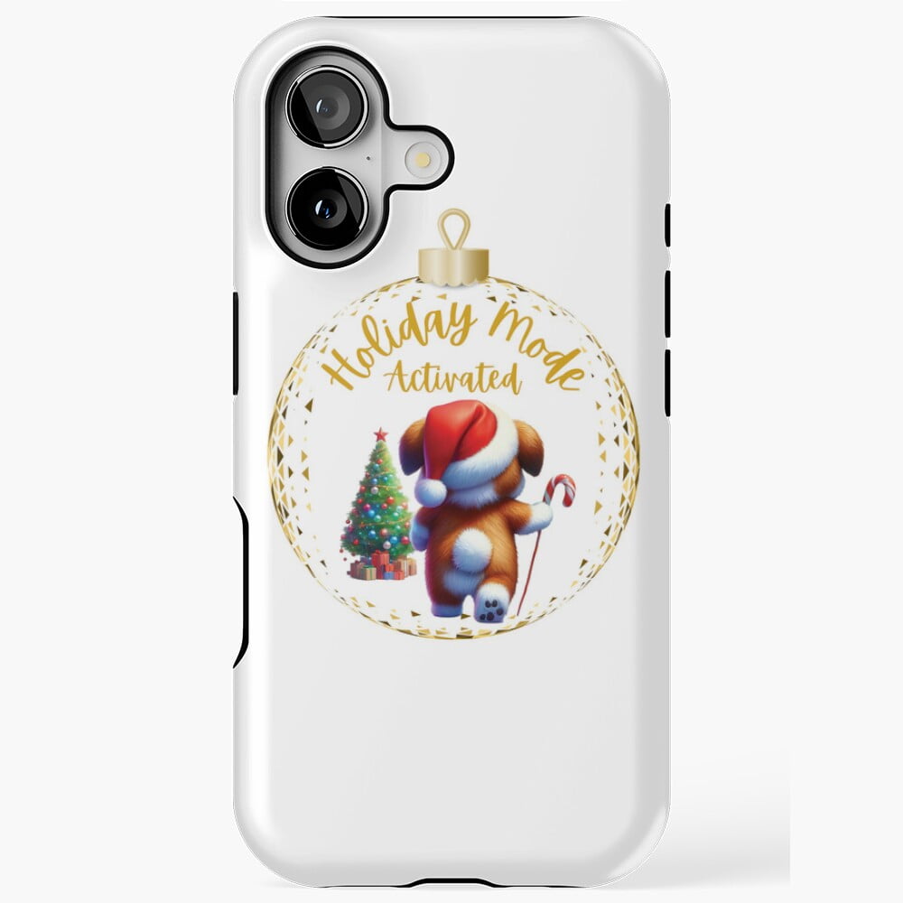 Holiday Mode Festive Pup Edition Protective Cover for iPhone 11-17 Pro ...