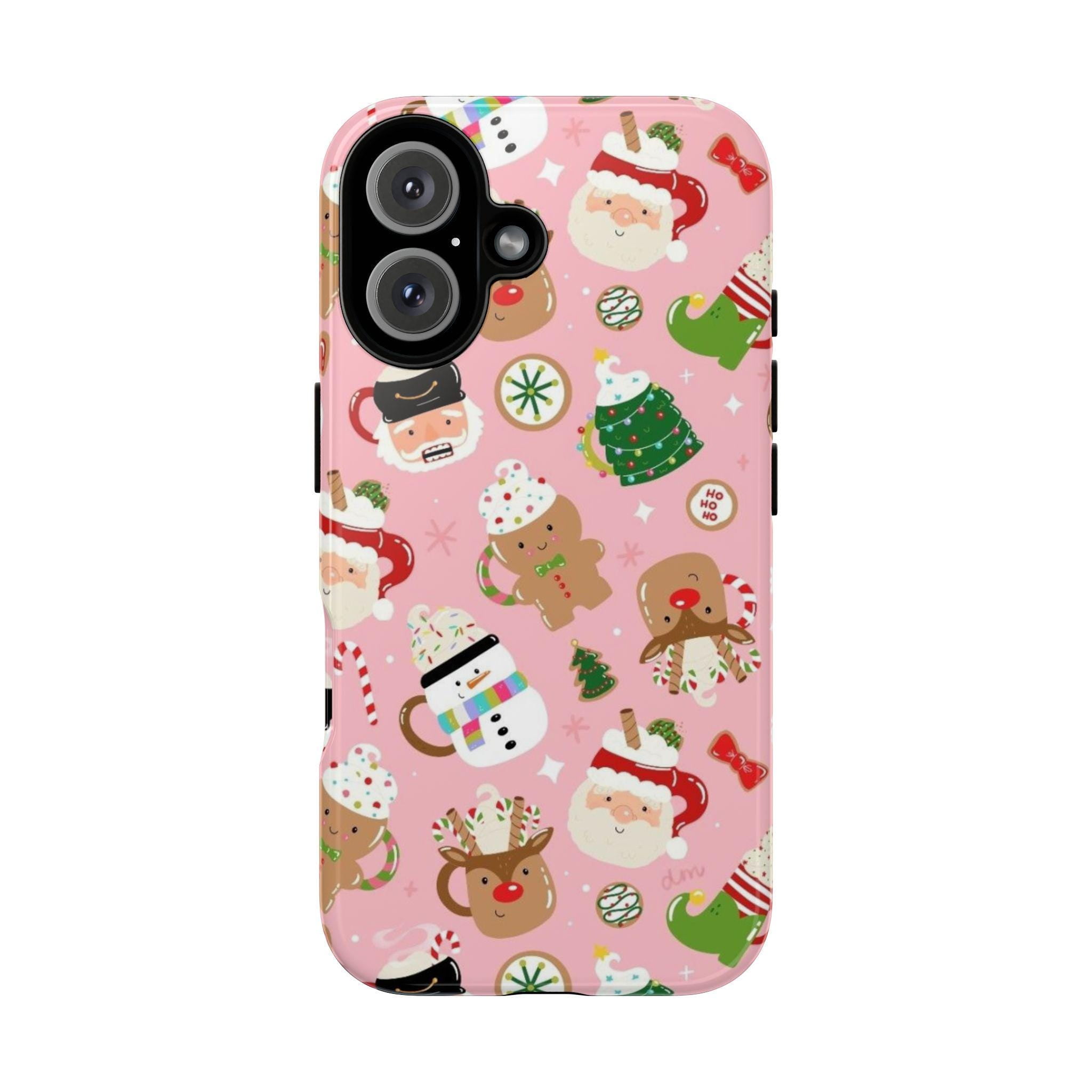 Holiday Mug Glow Phone Case Pink Cozy Drink Pattern for iPhone 17 to 11 ...