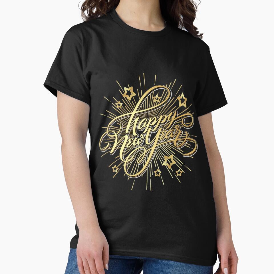 Holiday New Year Spark Bright Festive Seasonal Celebration Art Unisex T ...
