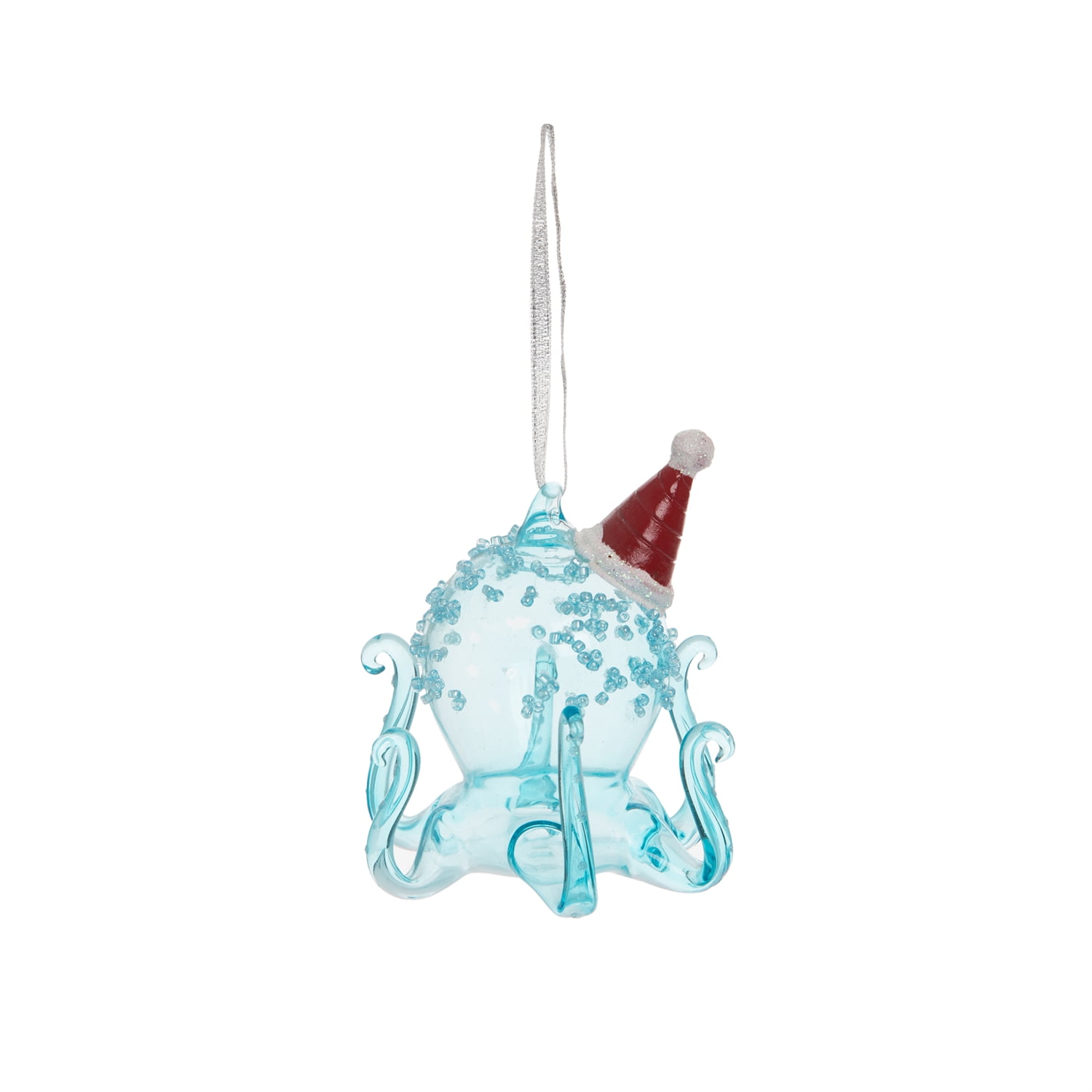 Holiday Oggy Octopus Glass Hanging Christmas Tree Ornament - Walmart.com
