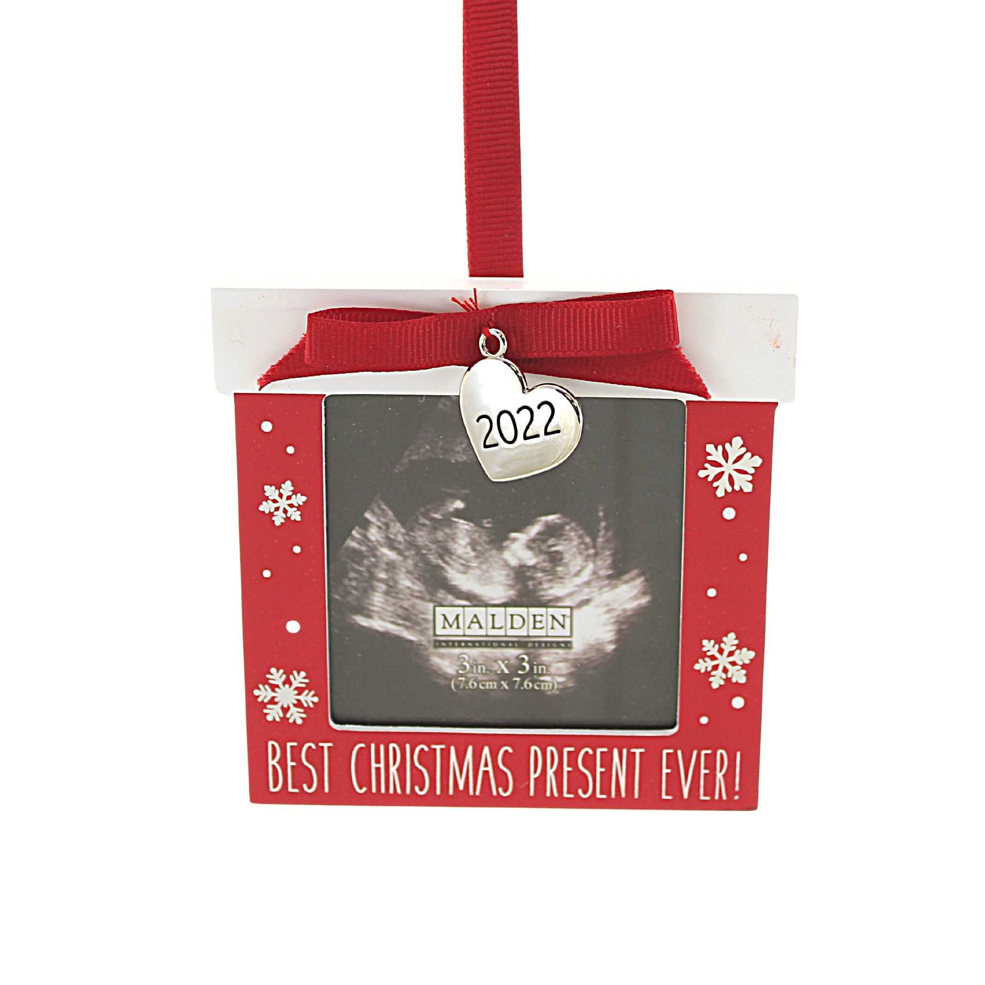 Holiday Ornament Best Christmas Present Ever Wood Sonogram Baby 8051110 ...