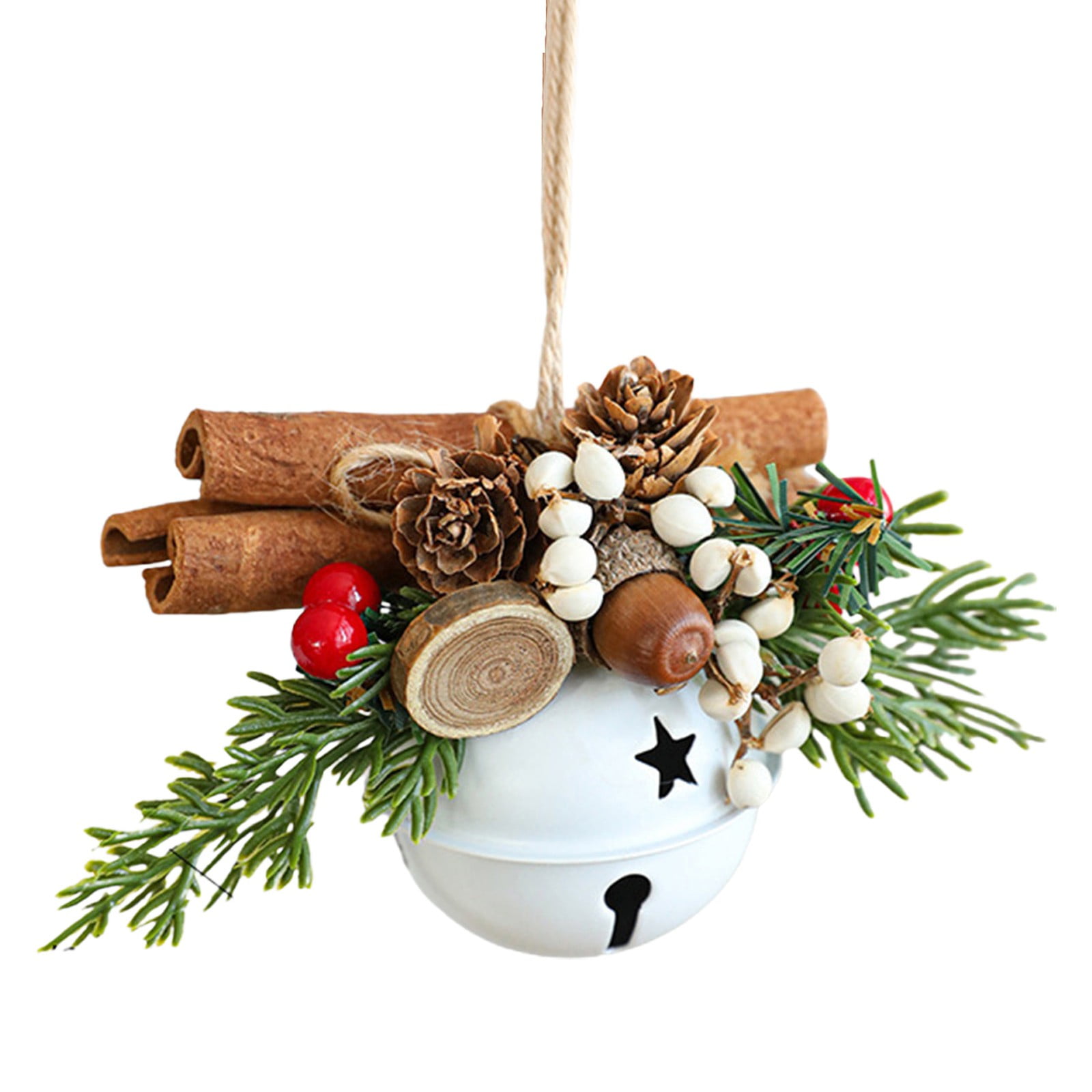 ZLBDYG Holiday Ornament Decor Set with Bells, Bows & Artificial ...