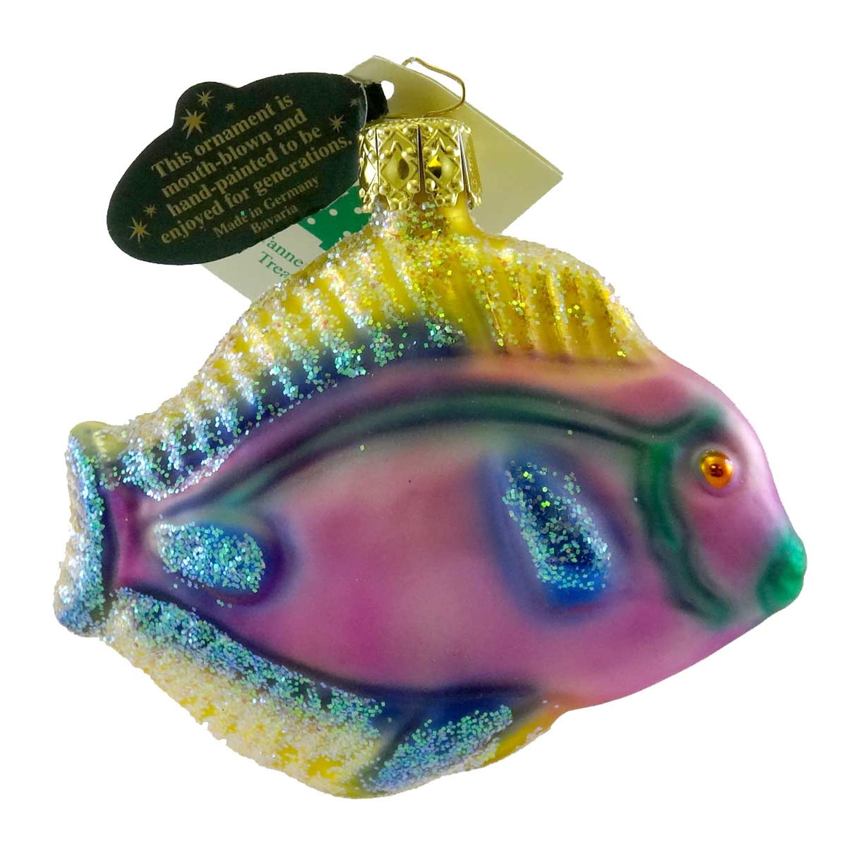 Holiday Ornament Fish Blown Glass Ocean Gils Fins Water Angel We9t14 ...