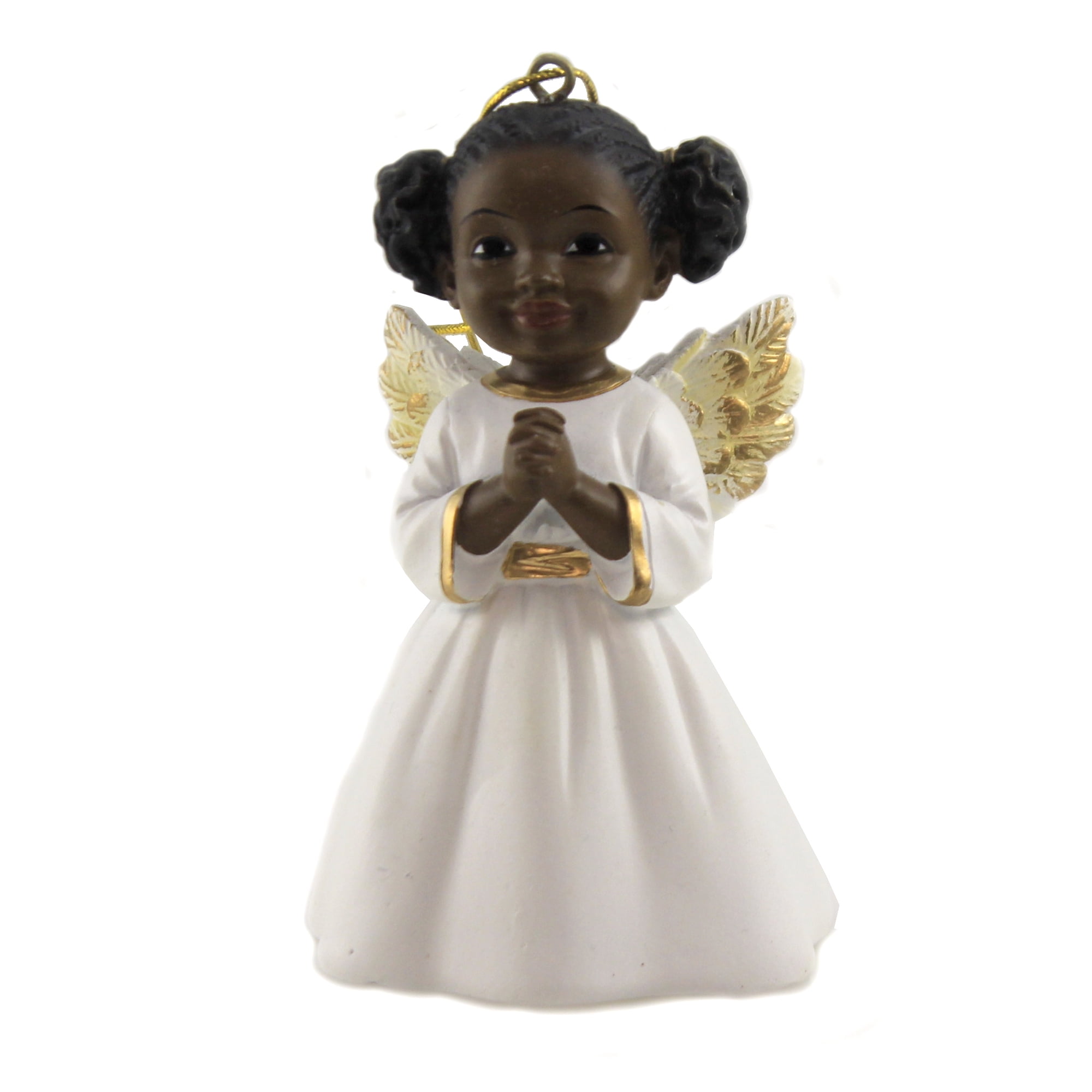 Holiday Ornament Little Cherub Girl Polyresin Praise Praying Religious ...