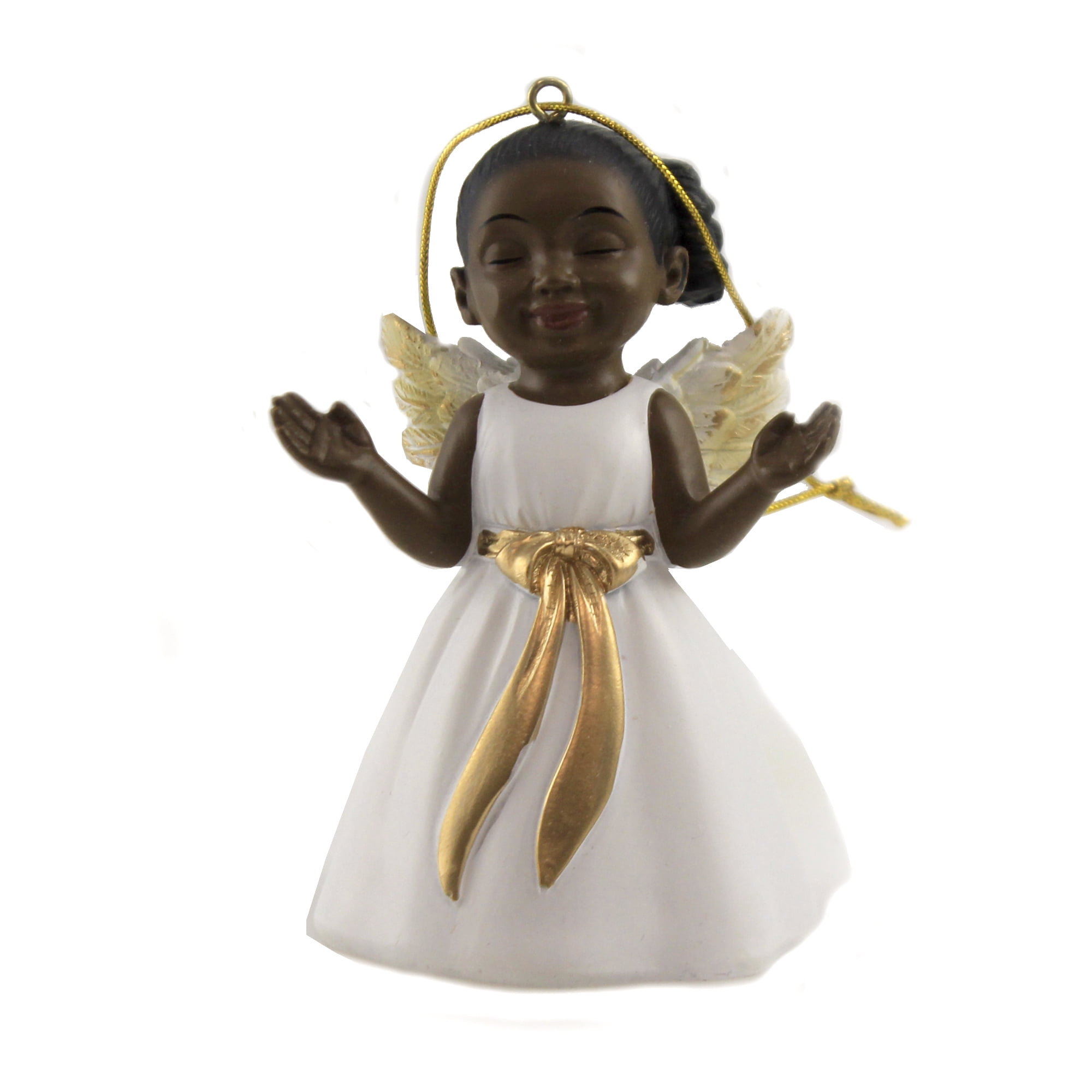 Holiday Ornament Little Cherub Girl Polyresin Praise Praying Religious ...