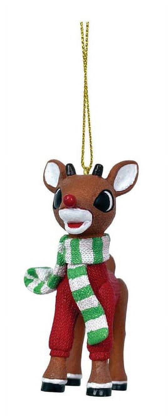 Holiday Ornament Rudolph Red Sweater Polyresin Red Nosed Reindeer ...