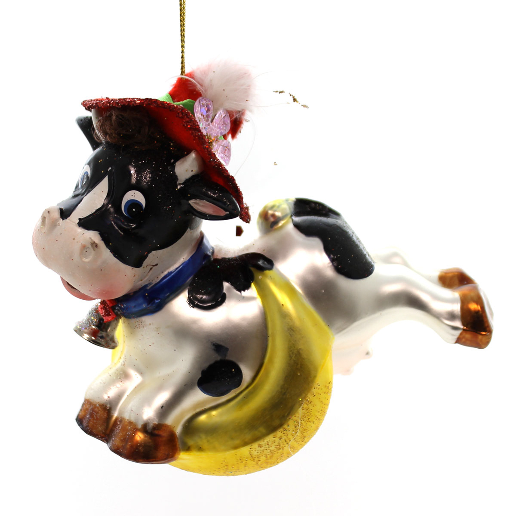 Holiday Ornament Story Book Ornament Glass Nursery Rhyme Tt0217 Cow ...