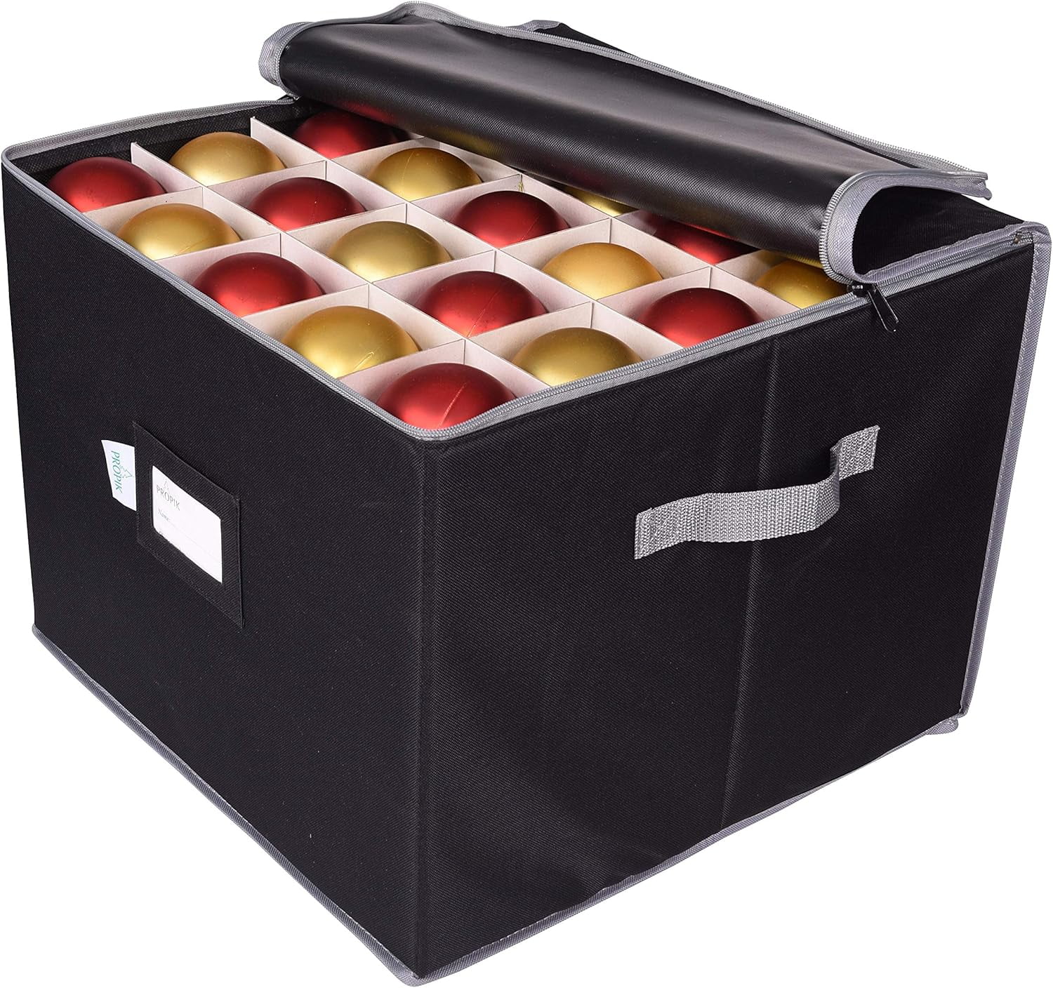 Holiday Ornament Storage Box Organizer Chest, With 3 Trays Holds Up to ...
