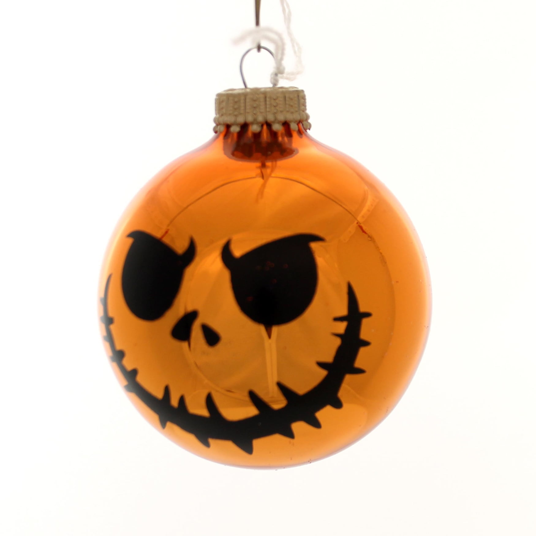 Holiday Ornaments Halloween Scary Faces Glass Spooky 710023A Orange ...