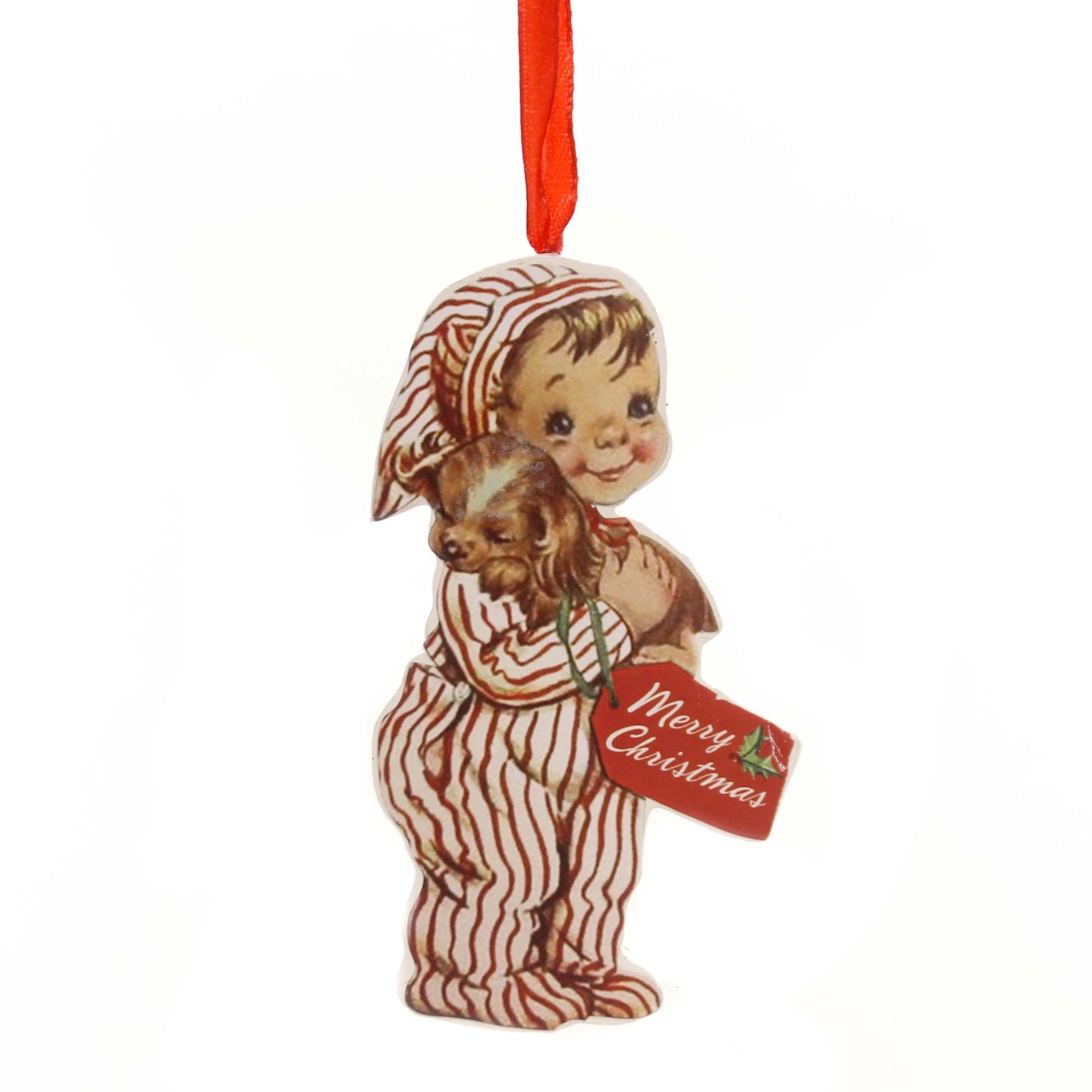 Holiday Ornaments Retro Christmas Dummy Board Reindeer Snowman Santa ...